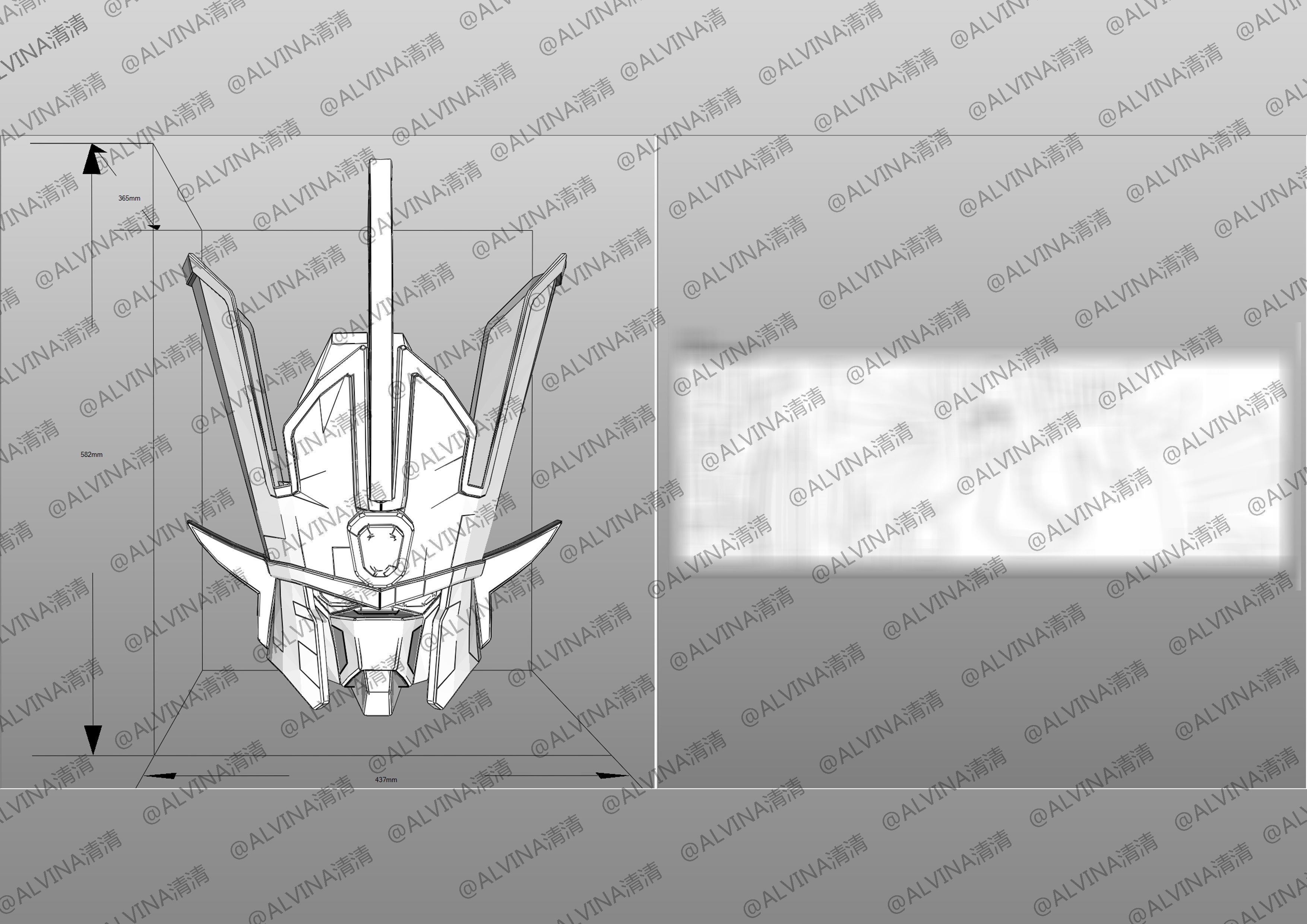 3D model Mado King Granzort Armor - DIY Cosplay Pepakura Foam Template ...
