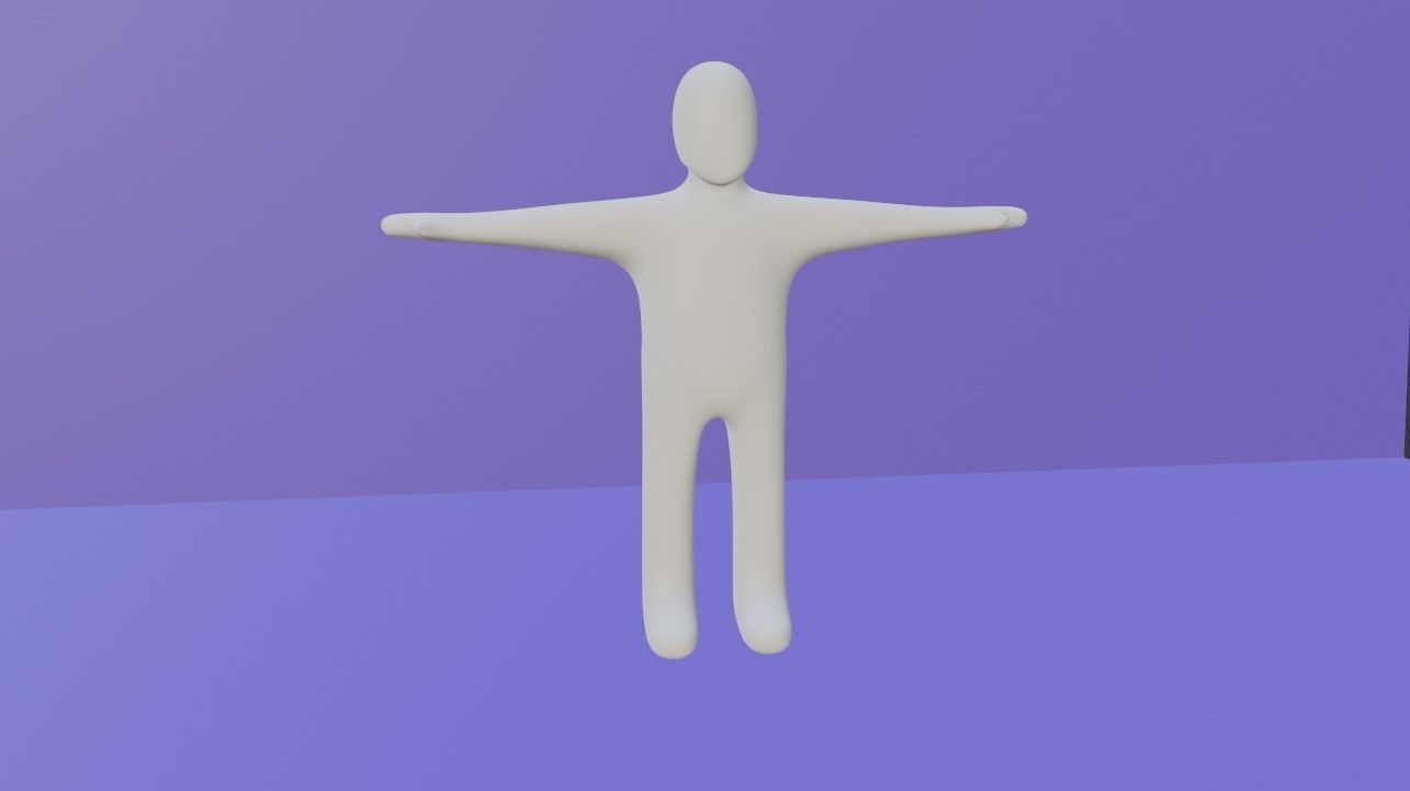 3d stick man low poly mesh body free VR / AR / low-poly 3D model | CGTrader