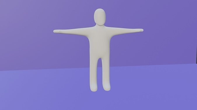 3d stick man low poly mesh body free VR / AR / low-poly 3D model | CGTrader