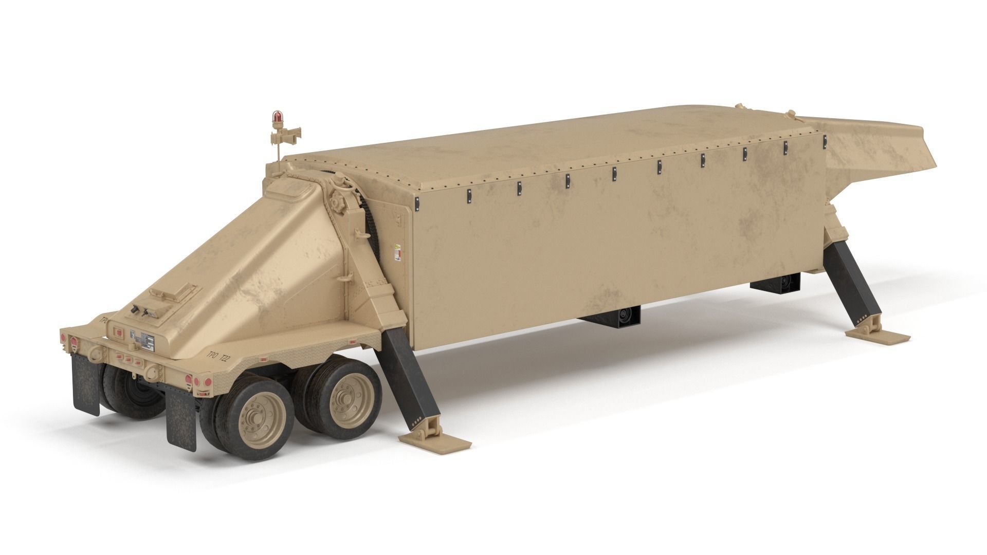 TPY2 X-band Radar of M983 Tractor Truck GMD THAAD Defense 3D model ...