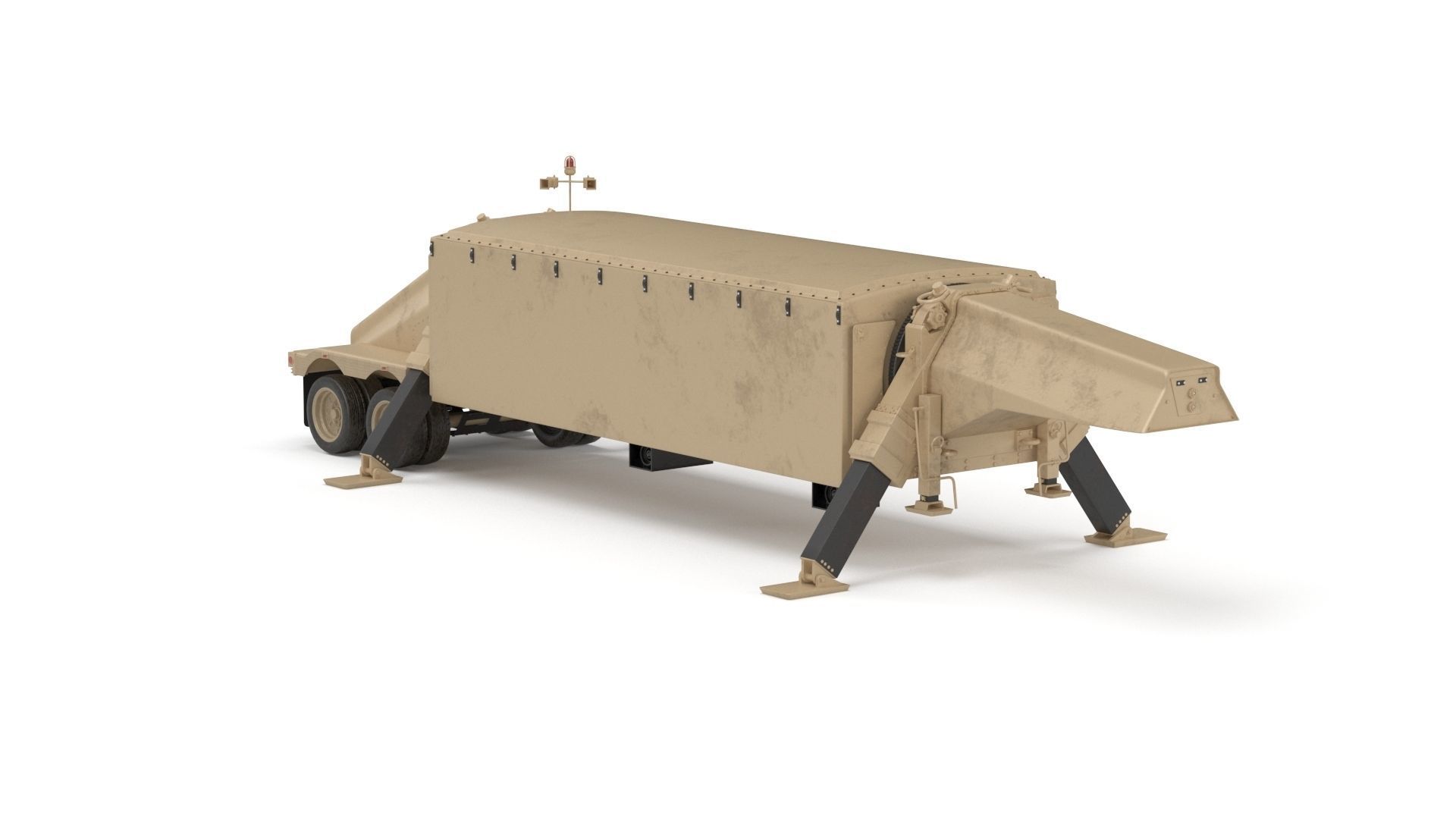 TPY2 X-band Radar of M983 Tractor Truck GMD THAAD Defense 3D model ...