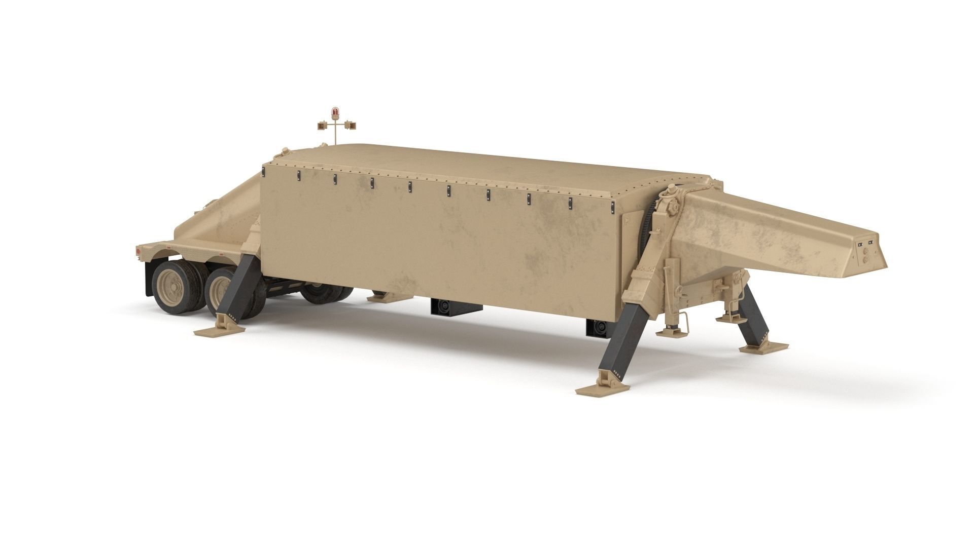 TPY2 X-band Radar of M983 Tractor Truck GMD THAAD Defense 3D model ...