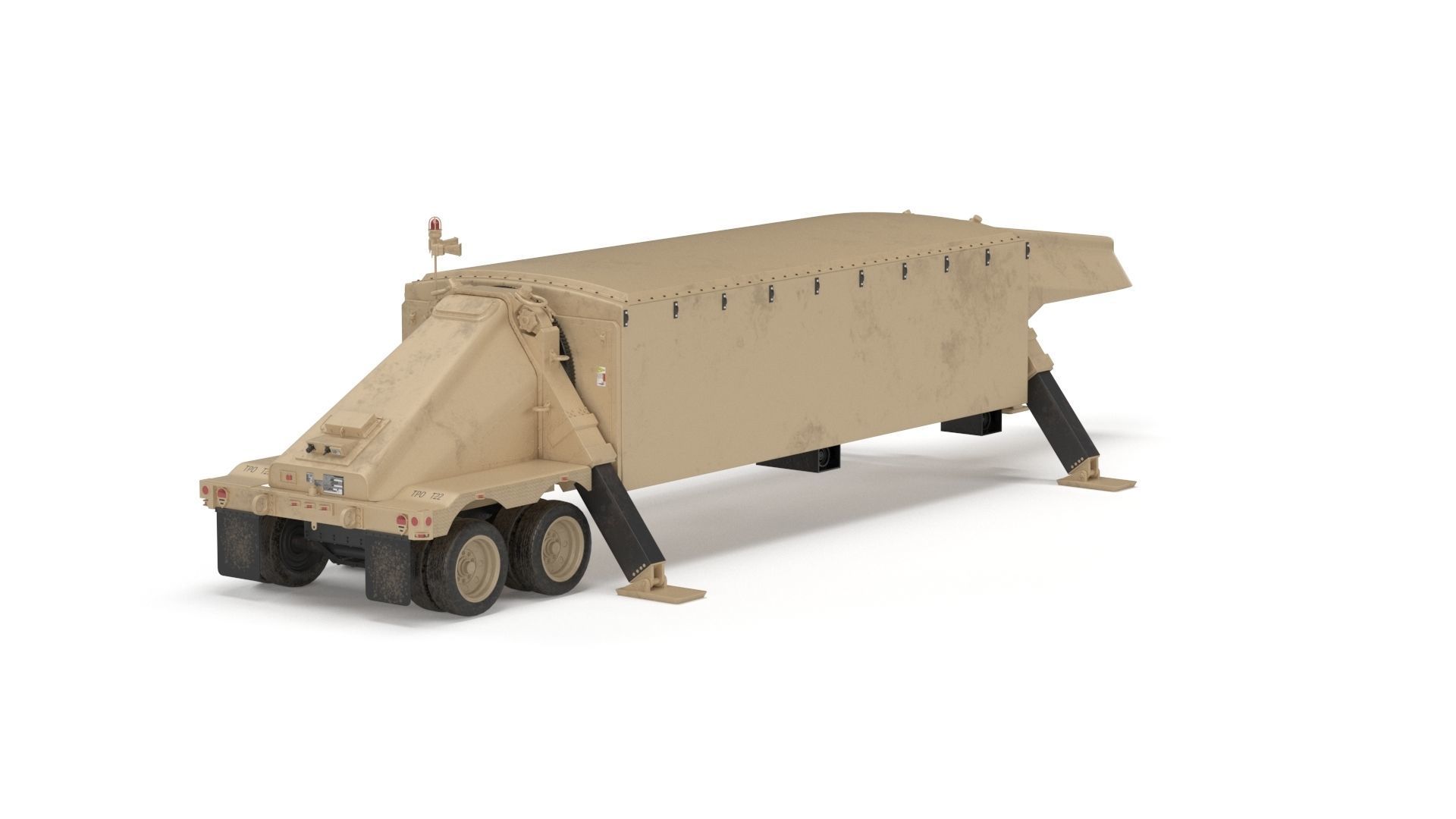 TPY2 X-band Radar of M983 Tractor Truck GMD THAAD Defense 3D model ...