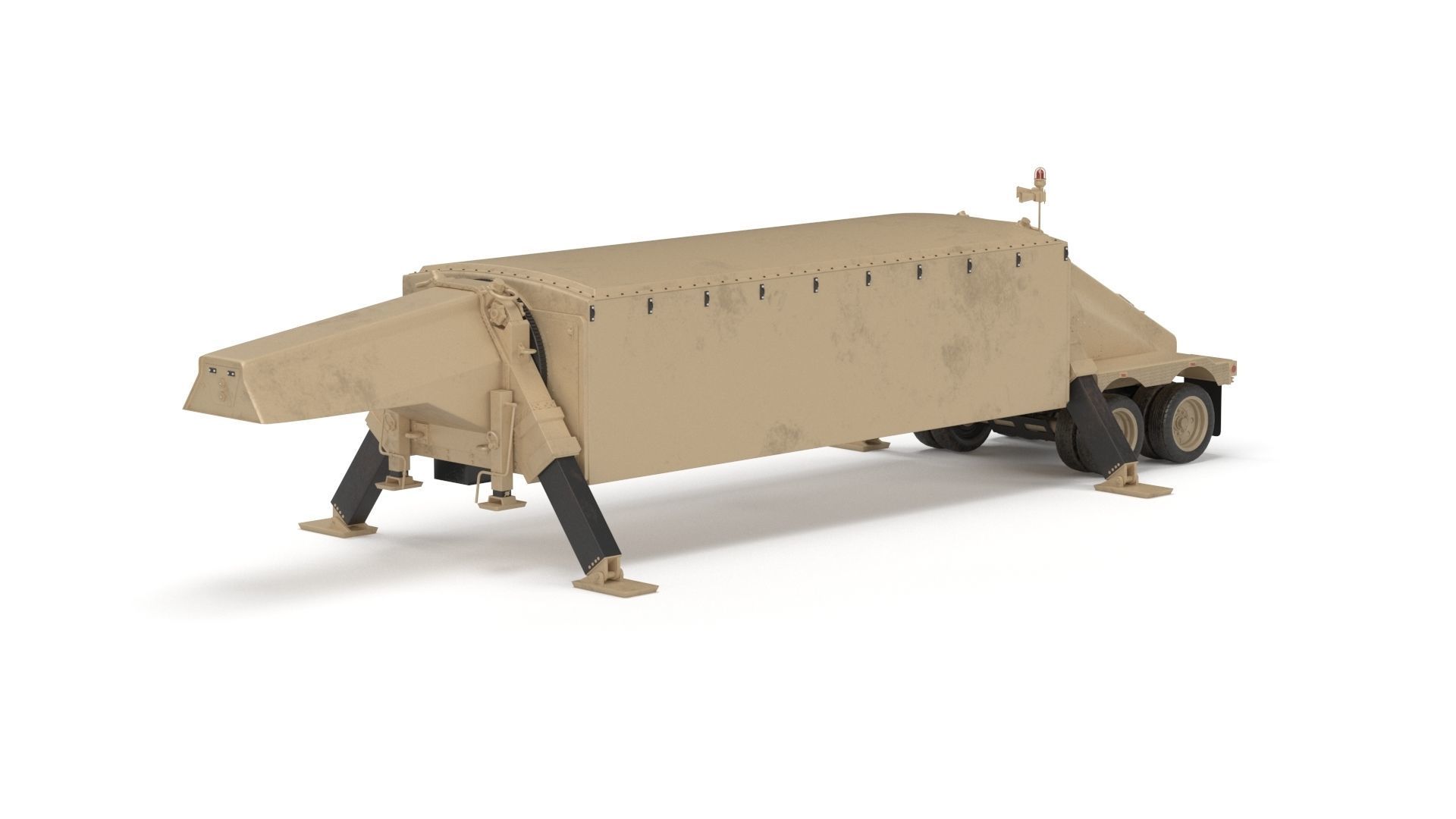 TPY2 X-band Radar of M983 Tractor Truck GMD THAAD Defense 3D model ...