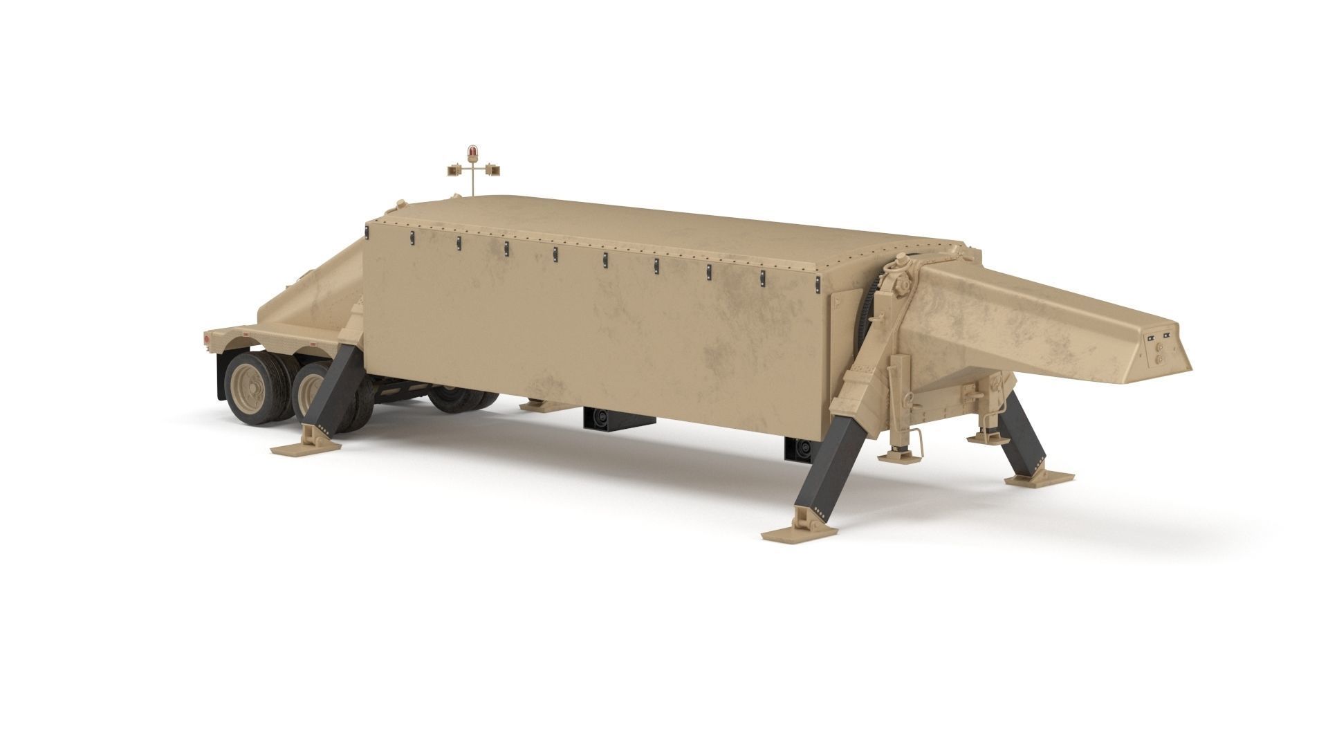 TPY2 X-band Radar of M983 Tractor Truck GMD THAAD Defense 3D model ...