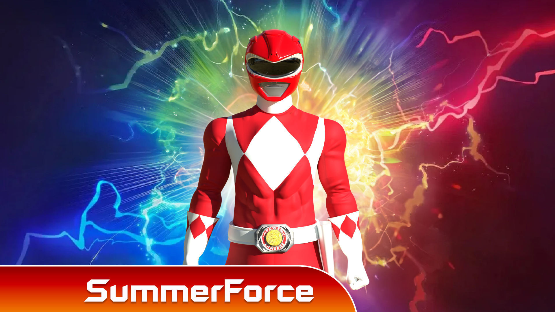 Red Ranger - Mighty Morphin Power Ranger 3D model rigged | CGTrader