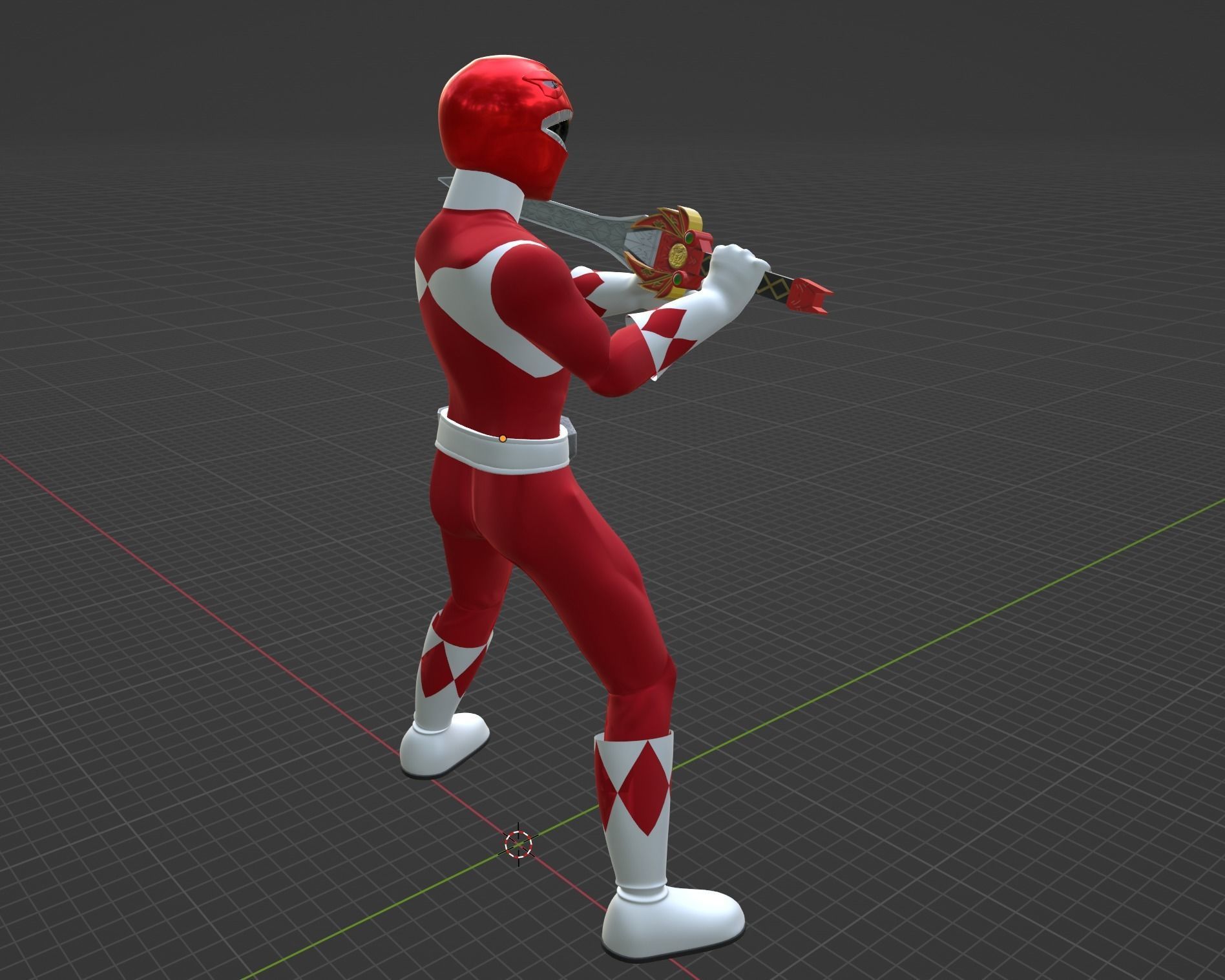 Red Ranger - Mighty Morphin Power Ranger 3D model rigged | CGTrader