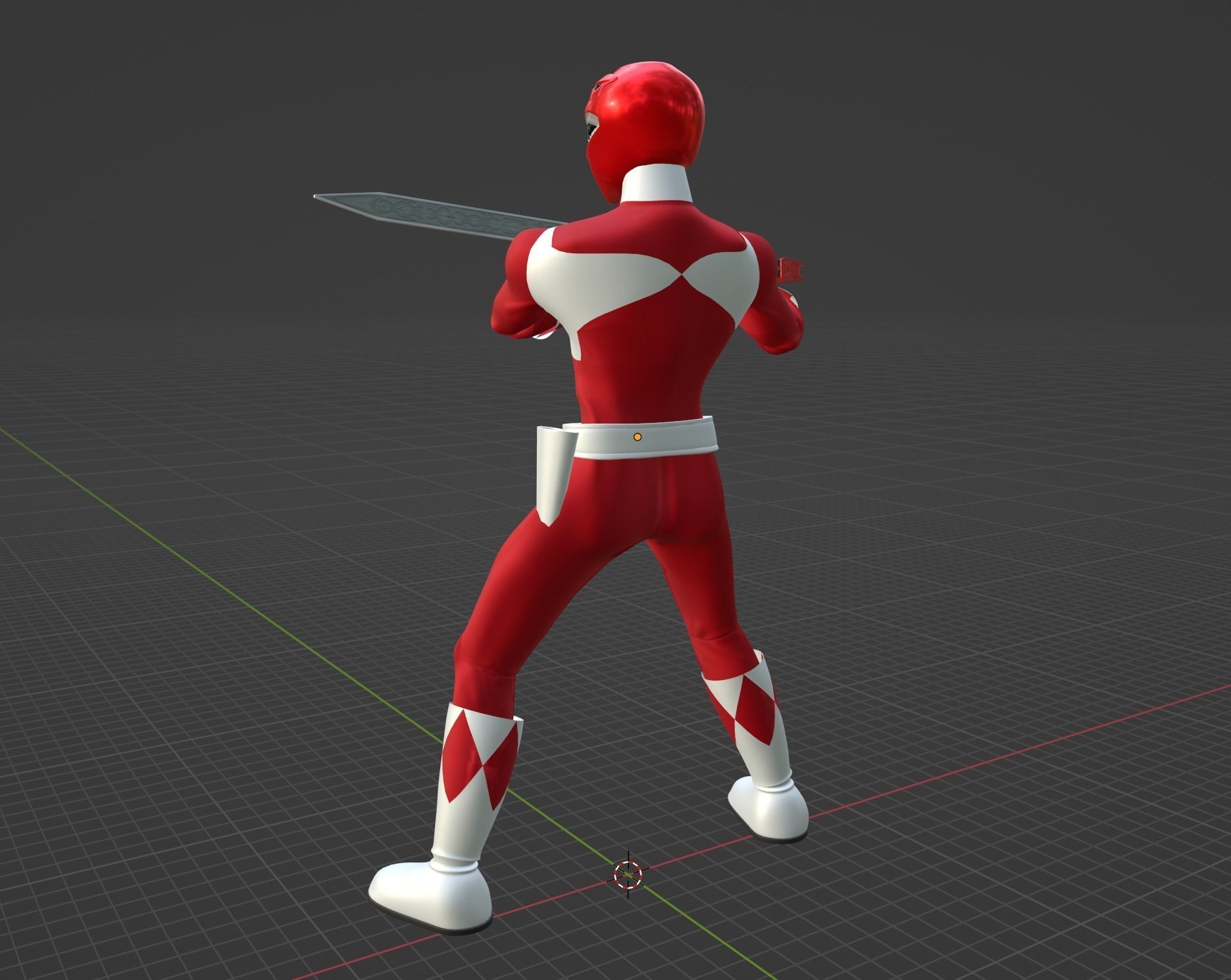 Red Ranger - Mighty Morphin Power Ranger 3D model rigged | CGTrader