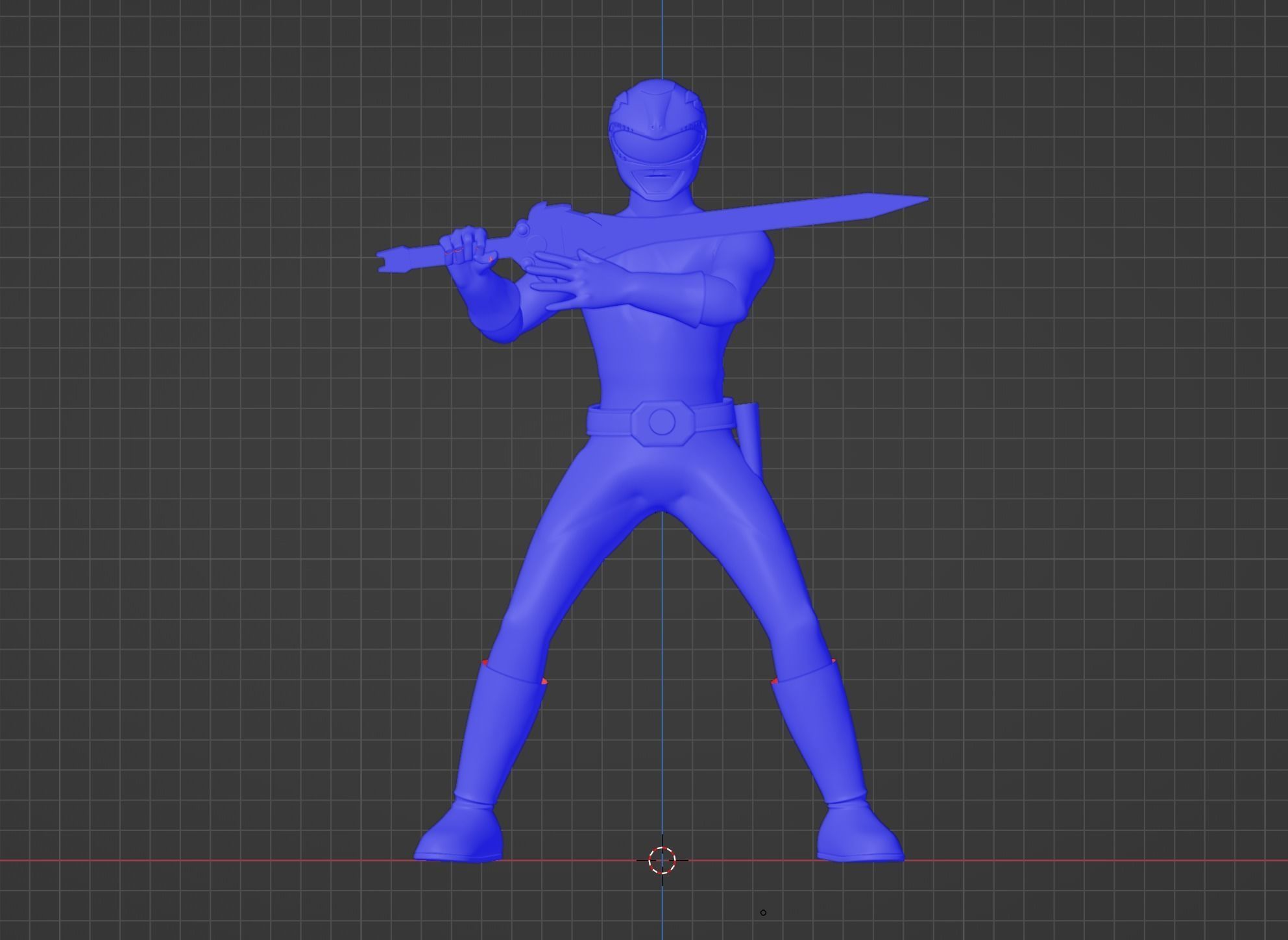 Red Ranger - Mighty Morphin Power Ranger 3D model rigged | CGTrader