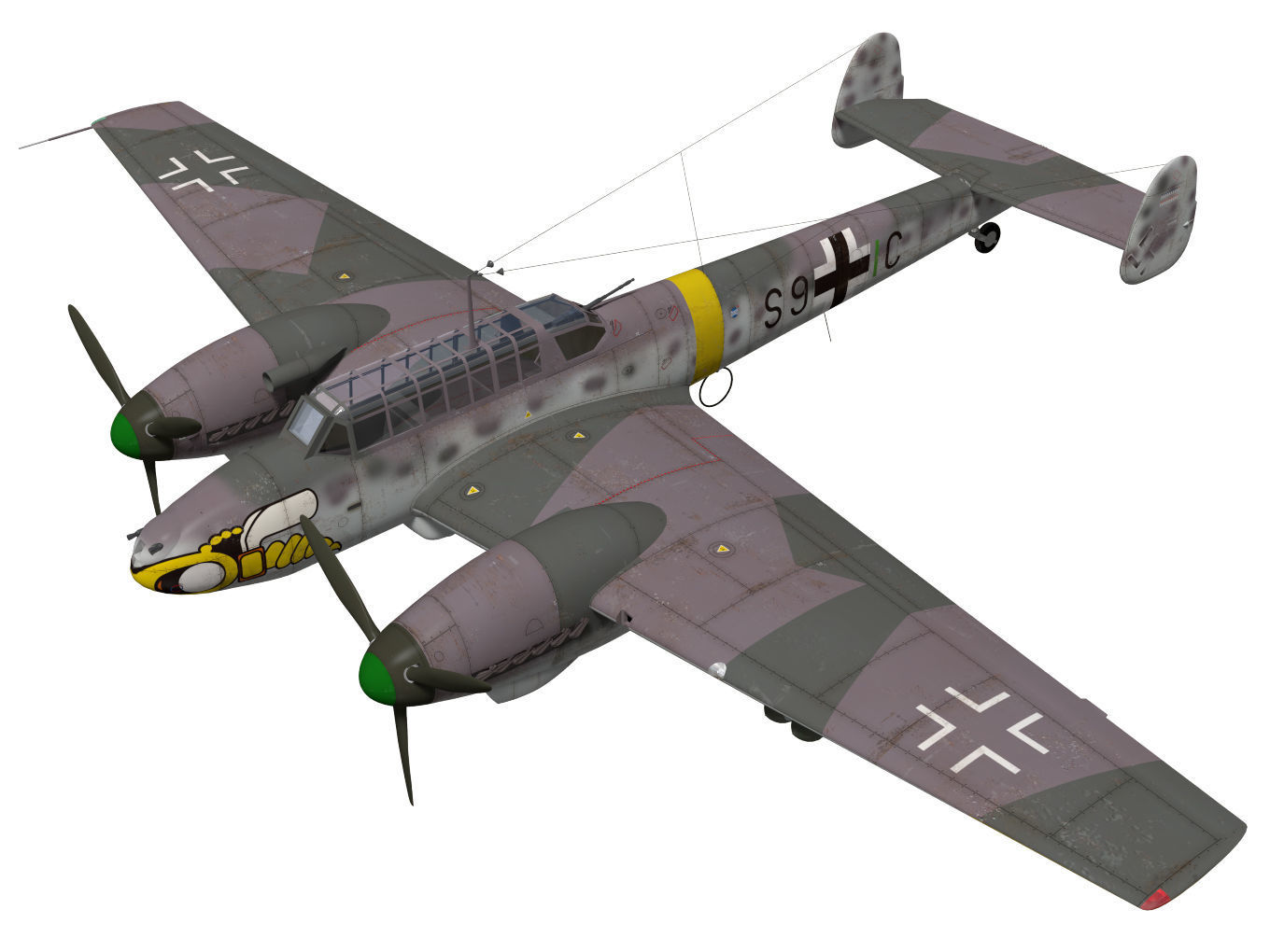Messerschmitt Bf110 F2 3D model | CGTrader