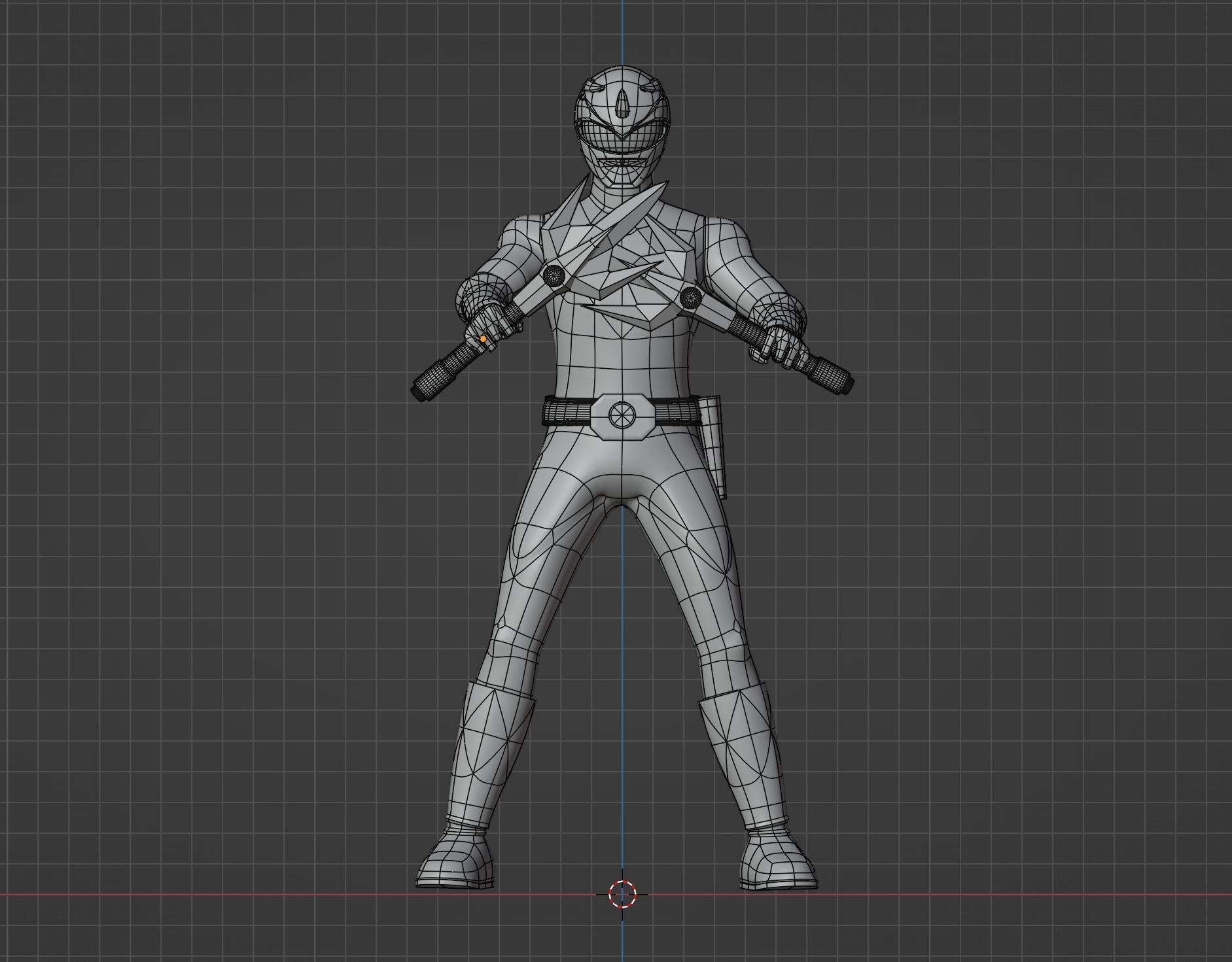 Blue Ranger - Mighty Morphin Power Ranger 3D model rigged | CGTrader