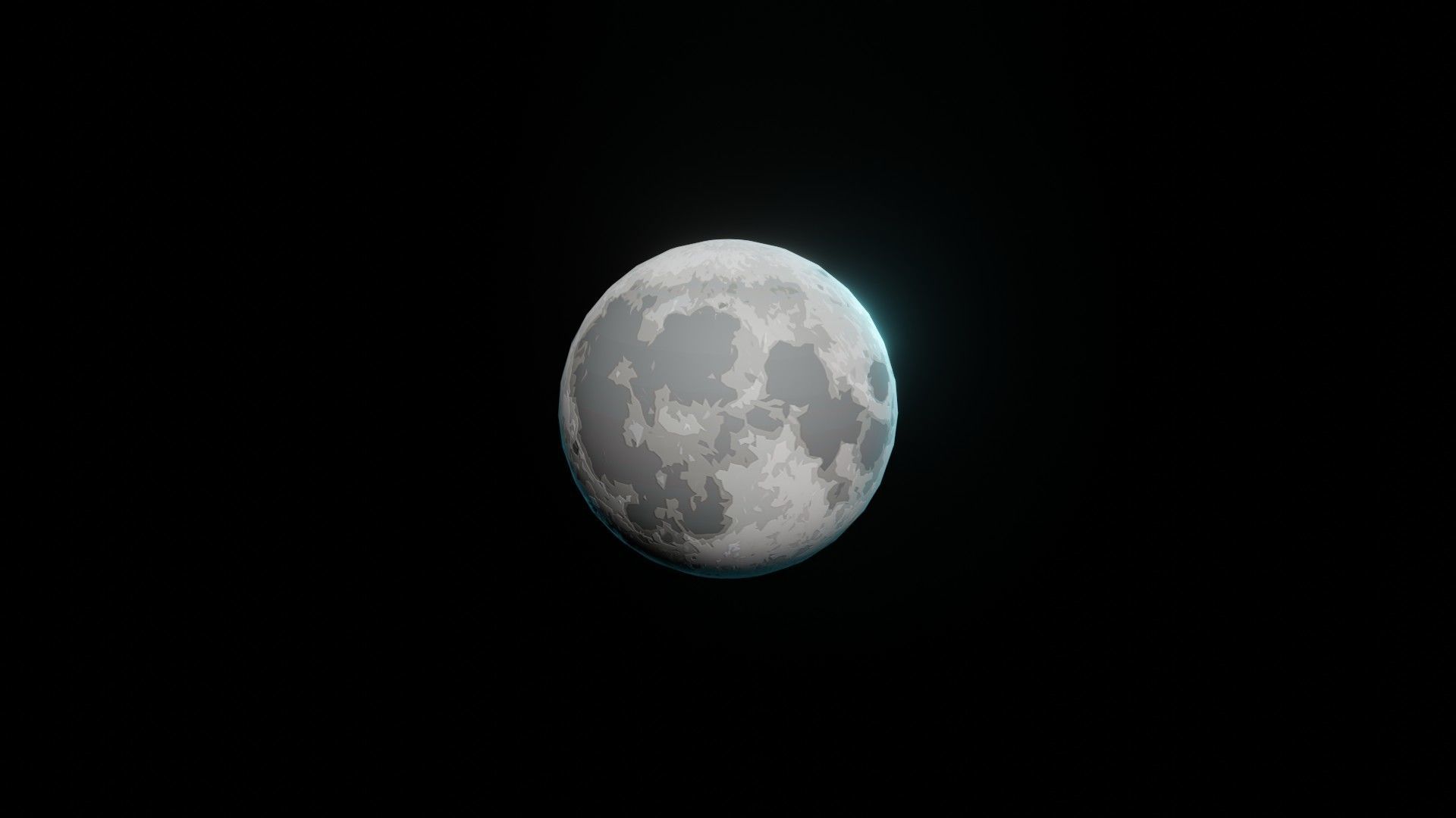 3D model Stylized Moon 3D Model 2k 4k 8k Textures VR / AR / low-poly ...