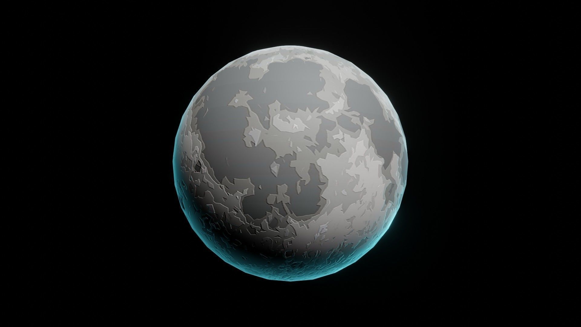 3D model Stylized Moon 3D Model 2k 4k 8k Textures VR / AR / low-poly ...