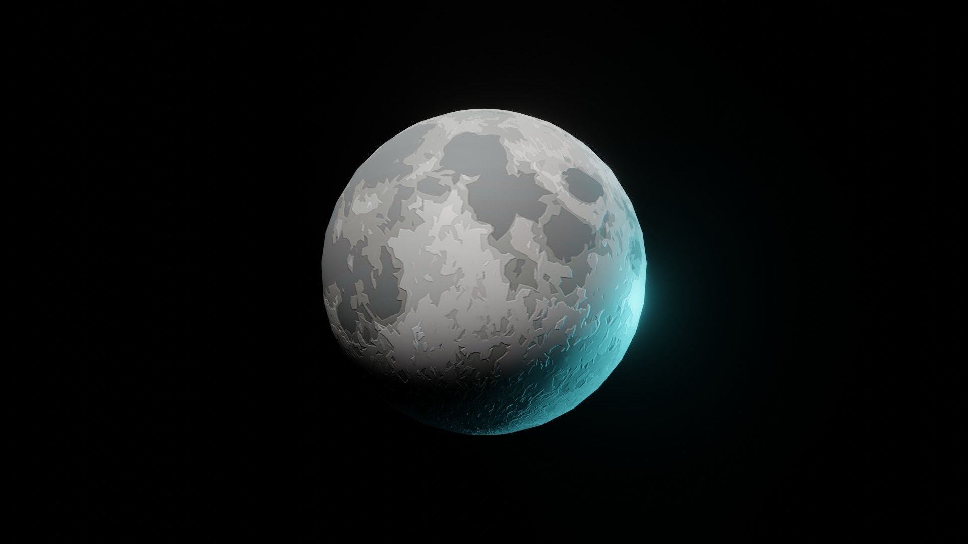 3D model Stylized Moon 3D Model 2k 4k 8k Textures VR / AR / low-poly ...