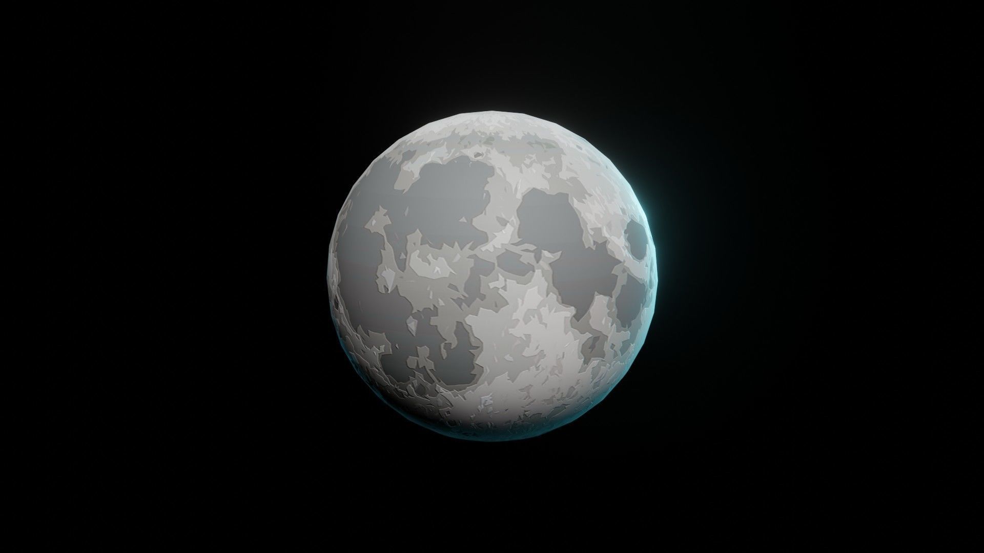 3D model Stylized Moon 3D Model 2k 4k 8k Textures VR / AR / low-poly ...