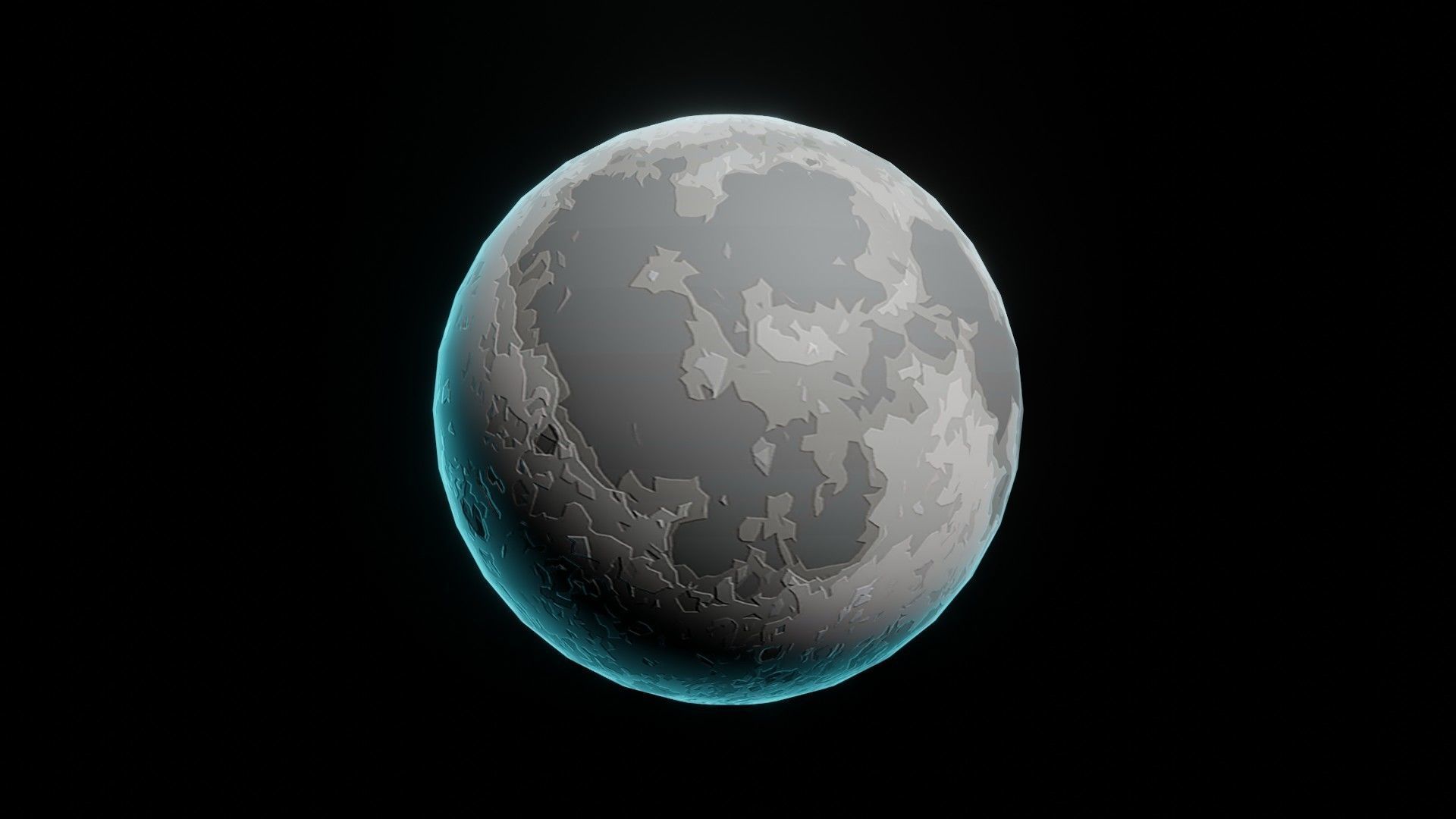 3D model Stylized Moon 3D Model 2k 4k 8k Textures VR / AR / low-poly ...