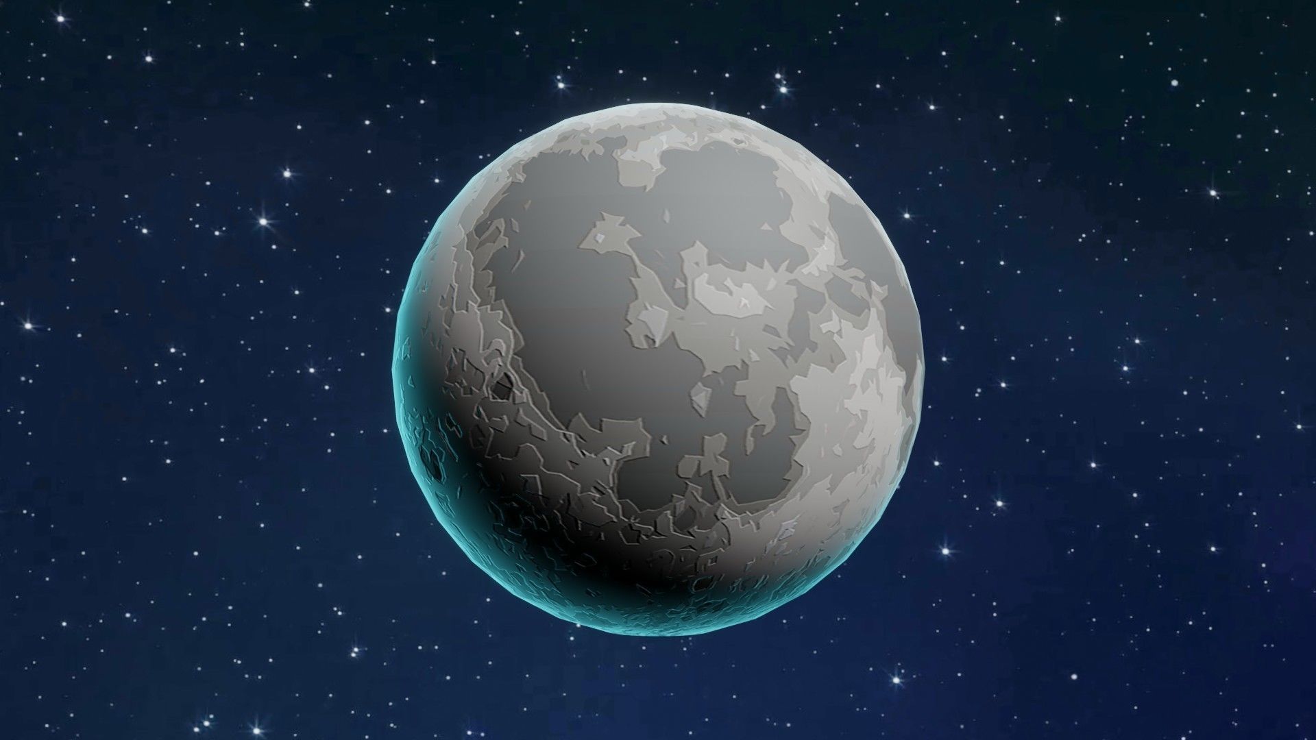 3D model Stylized Moon 3D Model 2k 4k 8k Textures VR / AR / low-poly ...