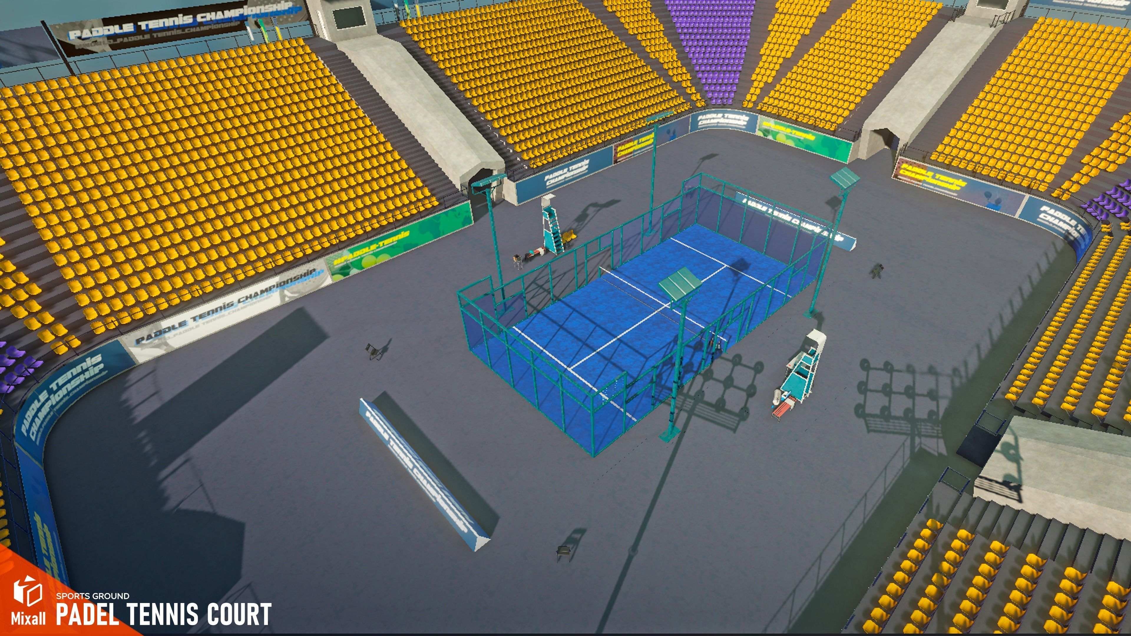 Padel Tennis court - sports ground 3D model | CGTrader