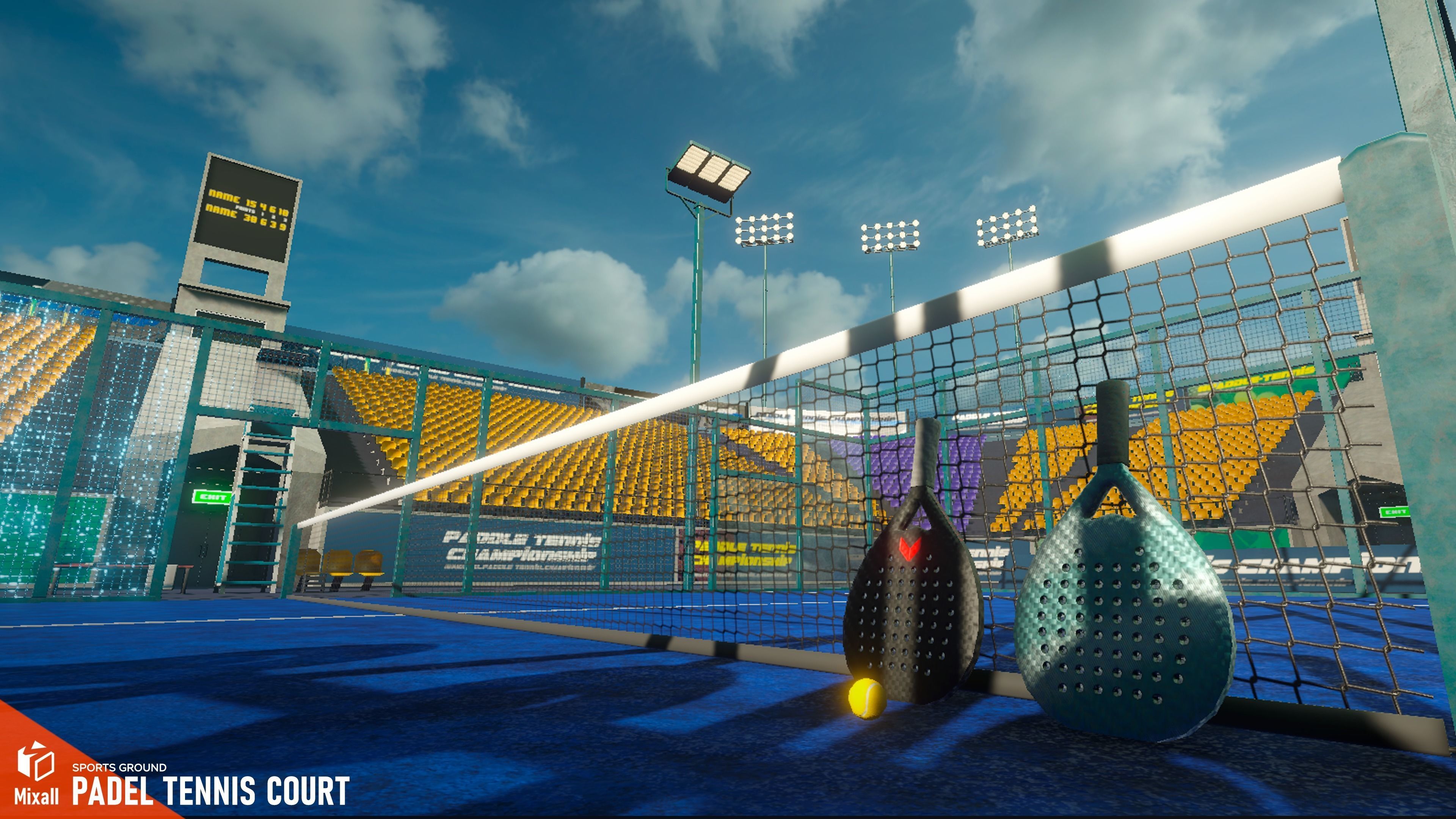 Padel Tennis court - sports ground 3D model | CGTrader