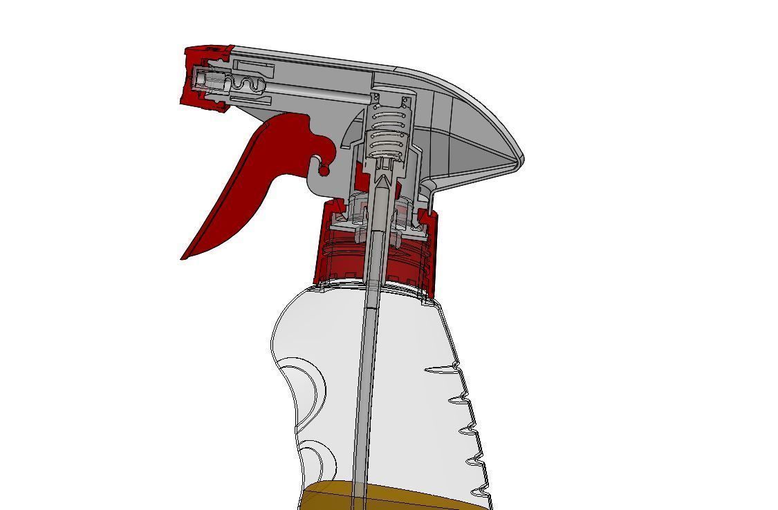 Mist spray bottle with nozzle 3D model | CGTrader