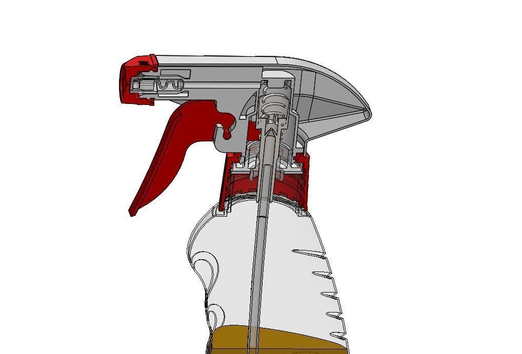 Mist spray bottle with nozzle 3D model | CGTrader