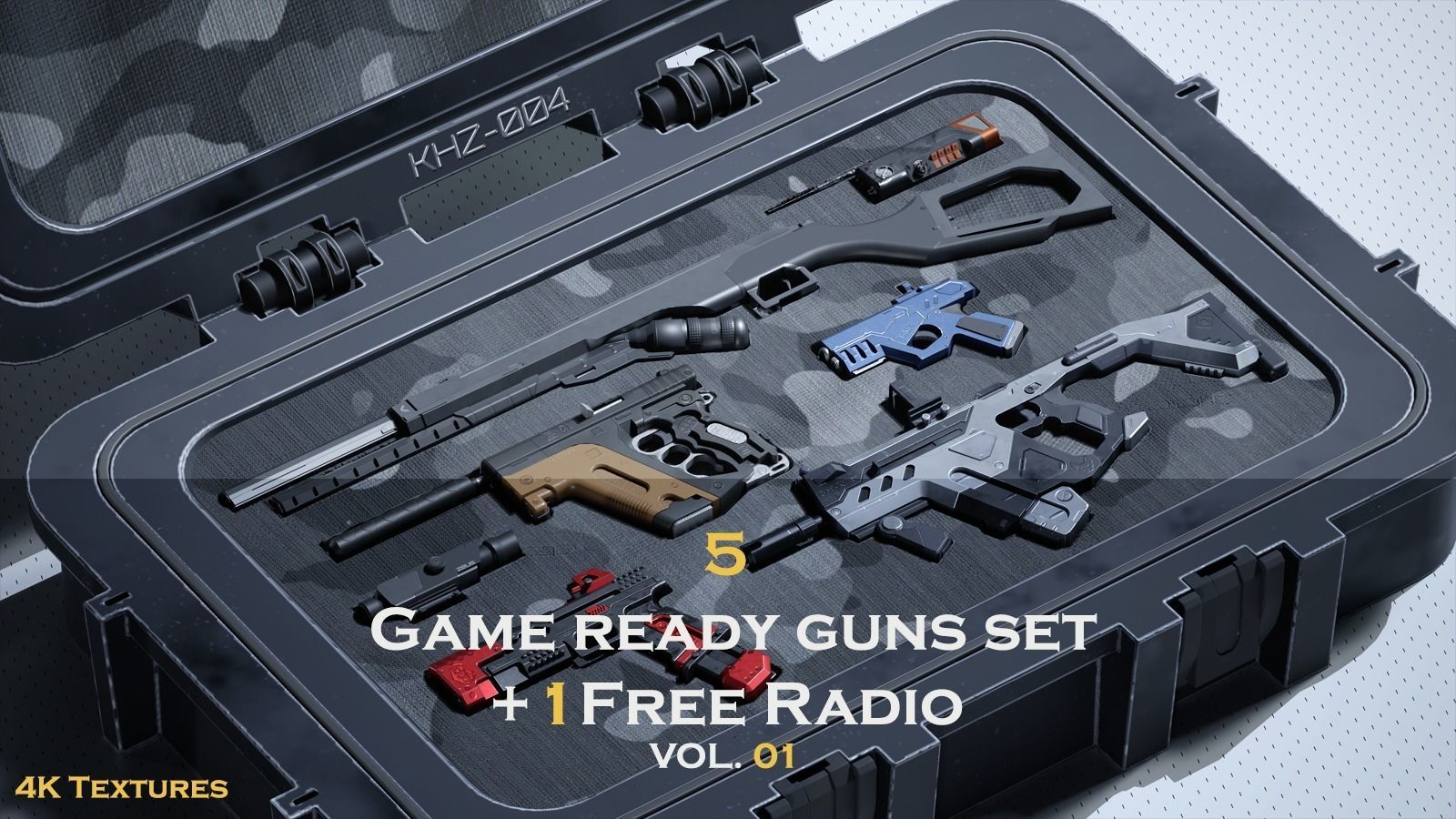 3D model Game Ready Guns Set VR / AR / low-poly | CGTrader