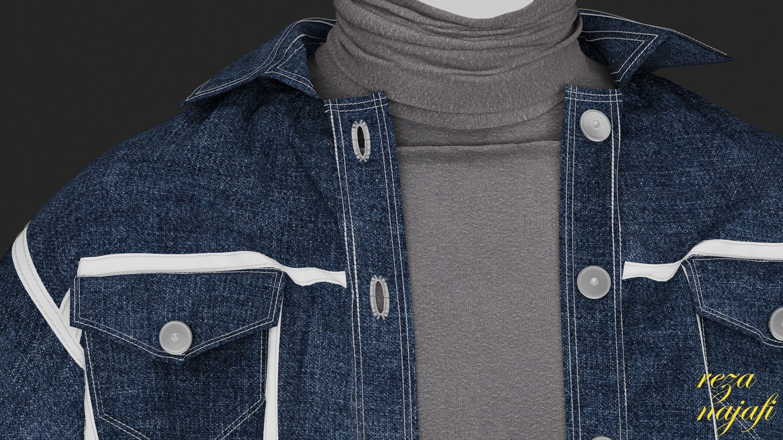 Pants and vest Jeans for marvelous designer 3D model | CGTrader