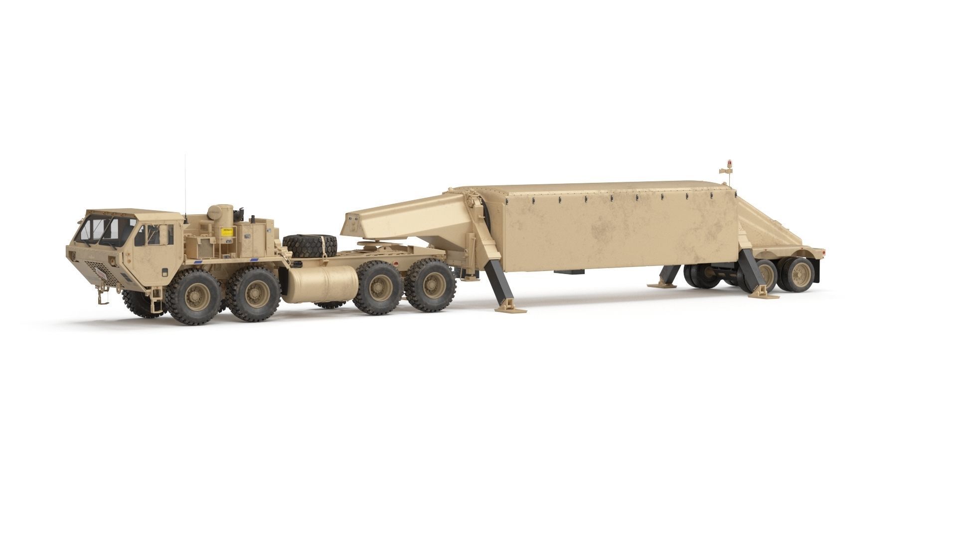 Hemtt M983 Tractor Truck with AN TPY2 X-Band Radar Defense 3D model ...