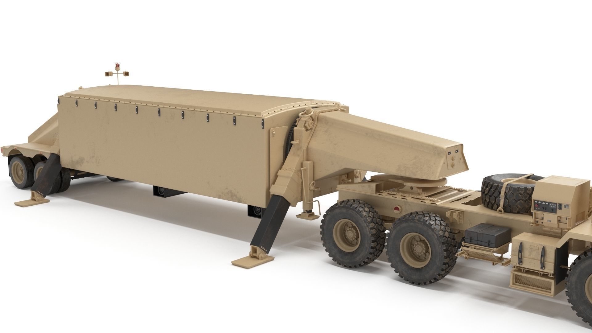 Hemtt M983 Tractor Truck with AN TPY2 X-Band Radar Defense 3D model ...