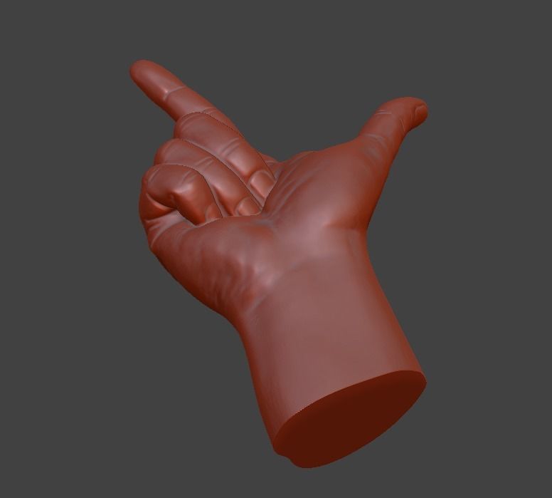 hand finger gun 3D model 3D printable | CGTrader