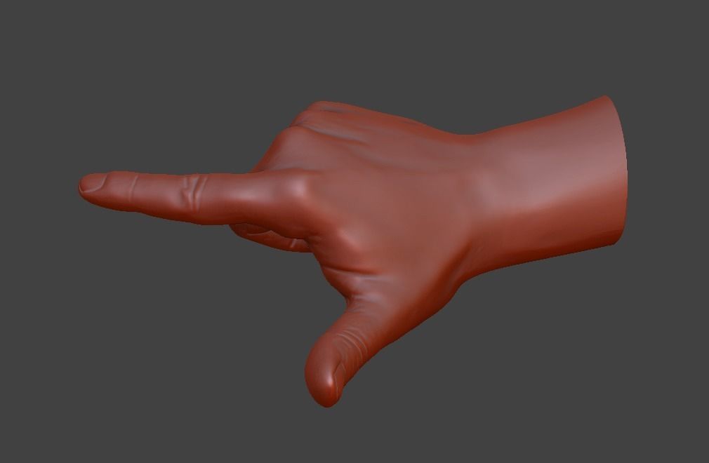 hand finger gun 3D model 3D printable | CGTrader