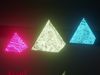 3D model triangle dynamic VFX bloom 3 triangle with neon noise texture ...