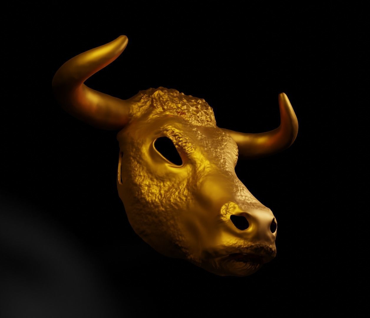 Bull - Animal Cosplay Face Mask 3D model 3D printable | CGTrader