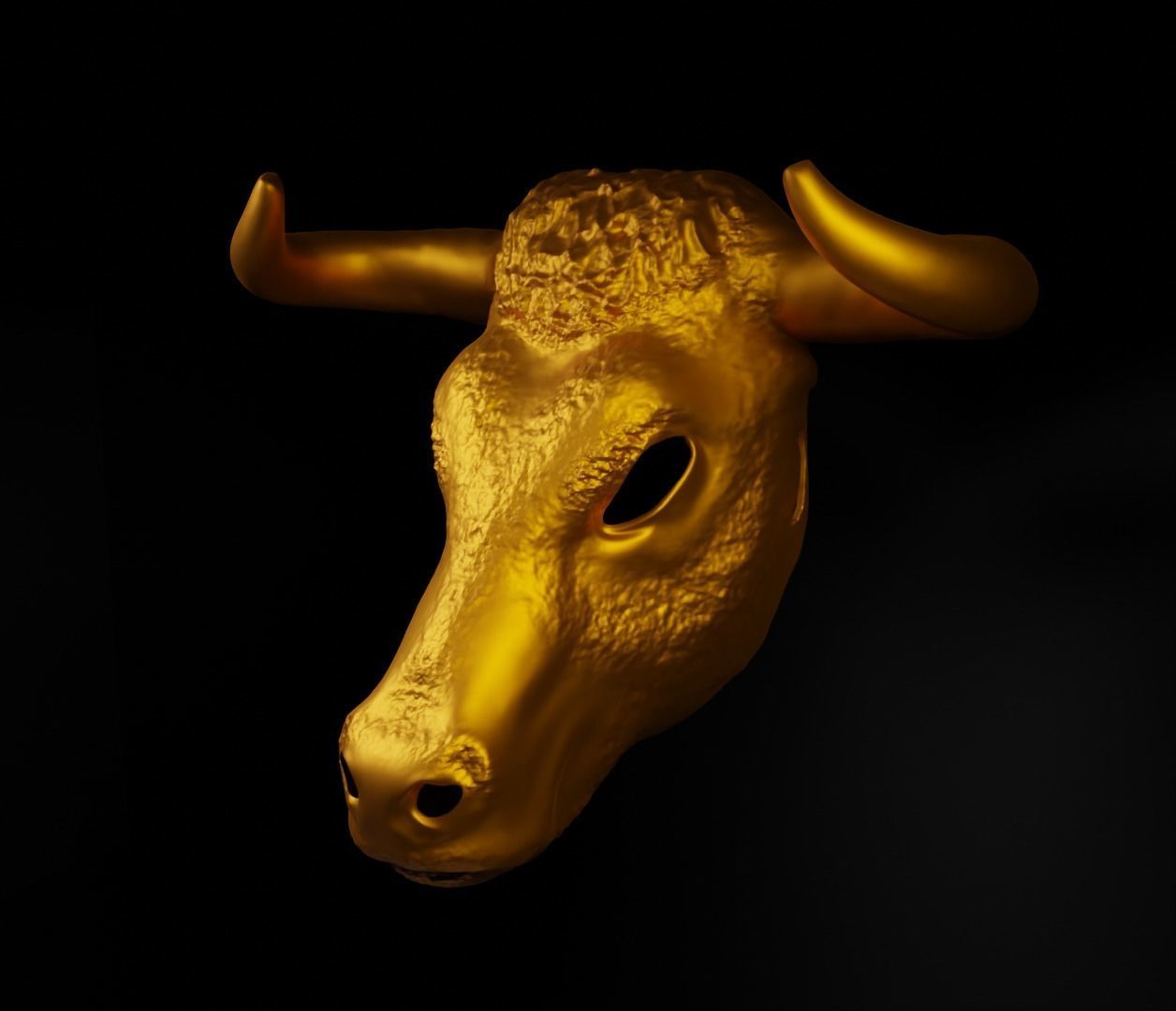 Bull - Animal Cosplay Face Mask 3D model 3D printable | CGTrader