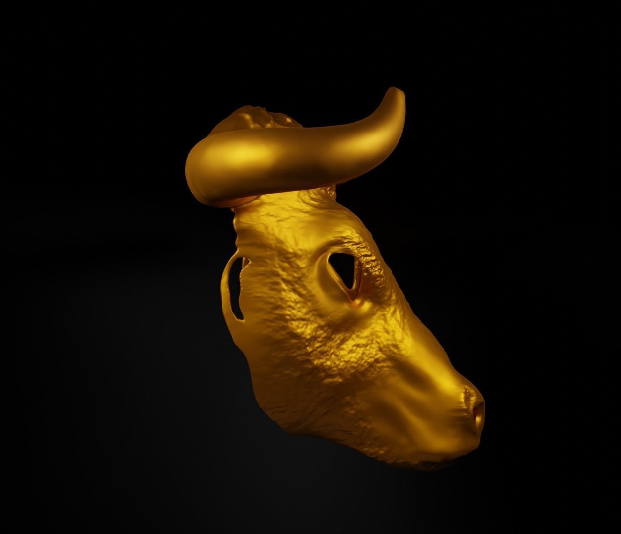 Bull - Animal Cosplay Face Mask 3D model 3D printable | CGTrader