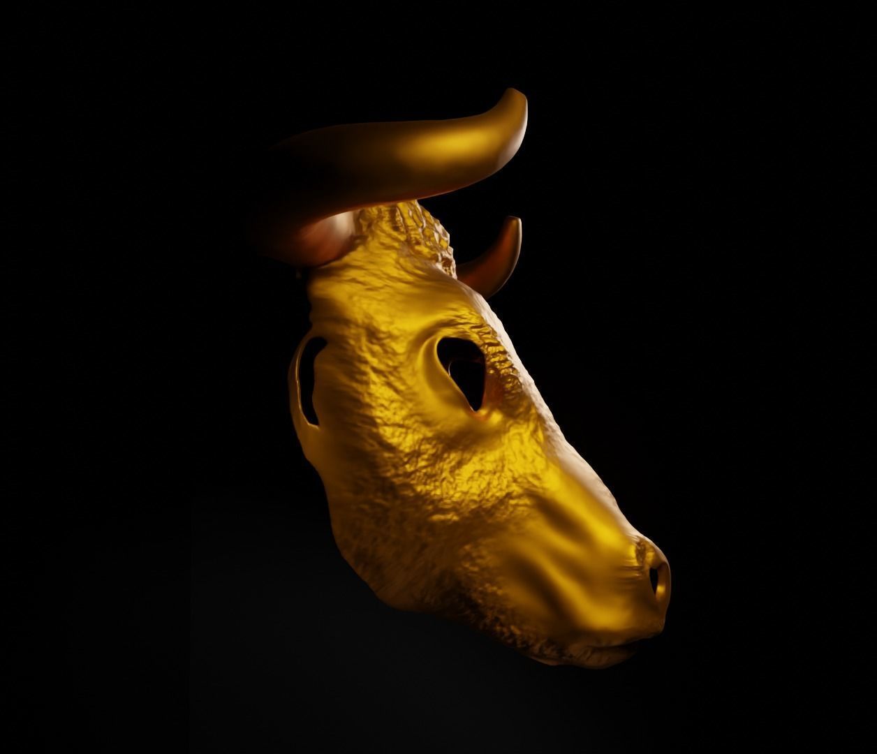 Bull - Animal Cosplay Face Mask 3D model 3D printable | CGTrader