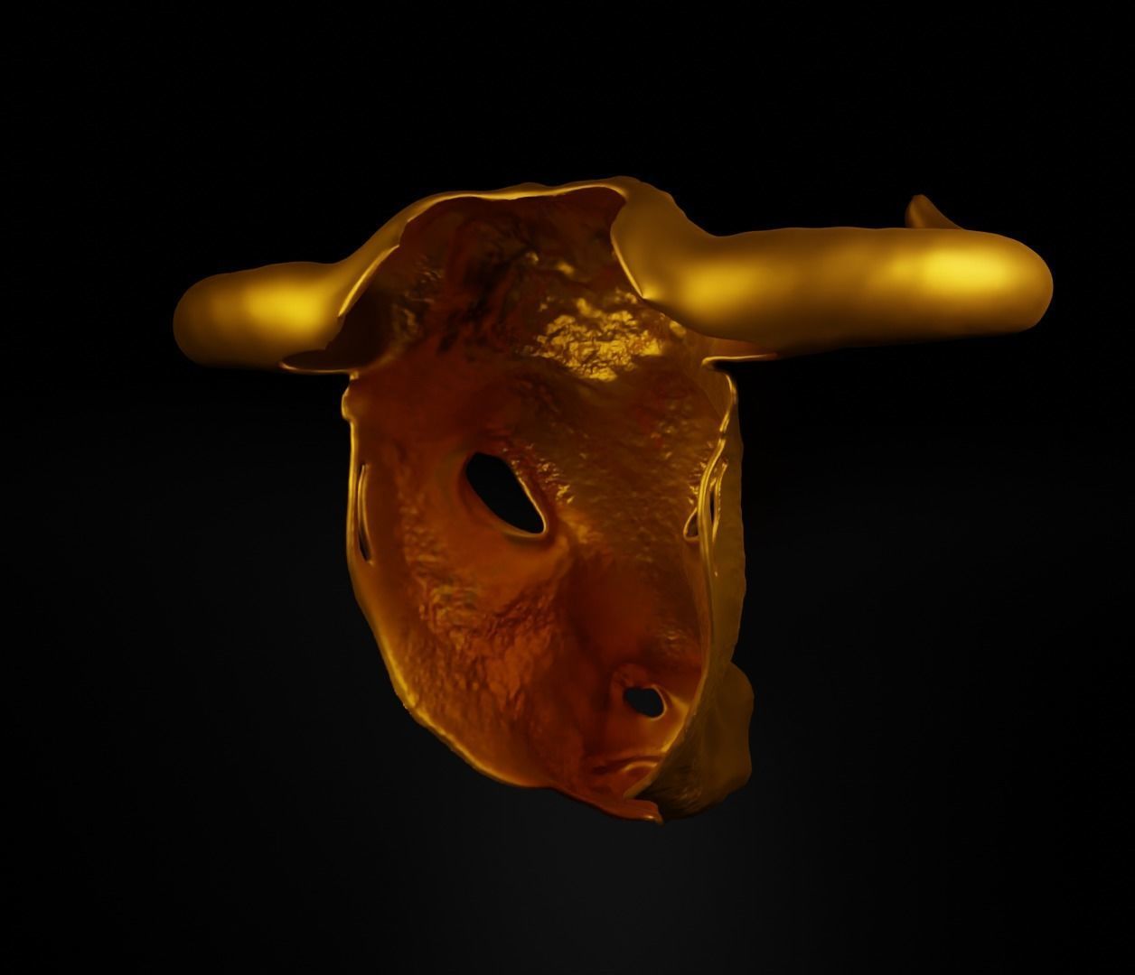 Bull - Animal Cosplay Face Mask 3D model 3D printable | CGTrader