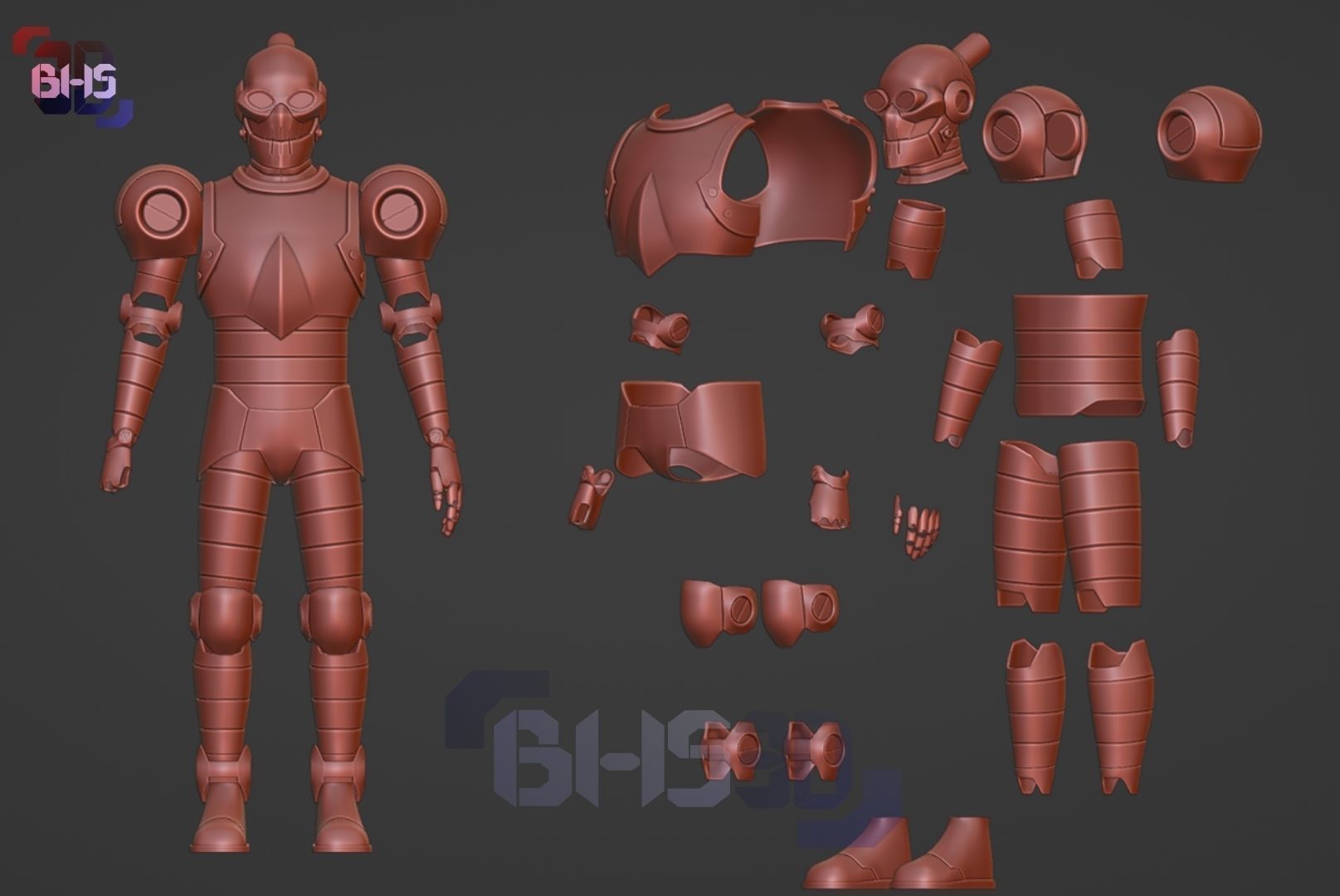 Robot Invincible Full armor 3D digital download 3D model 3D printable ...
