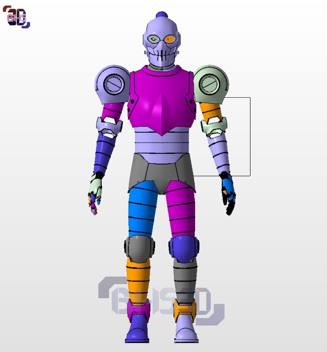 Robot Invincible Full armor 3D digital download 3D model 3D printable ...