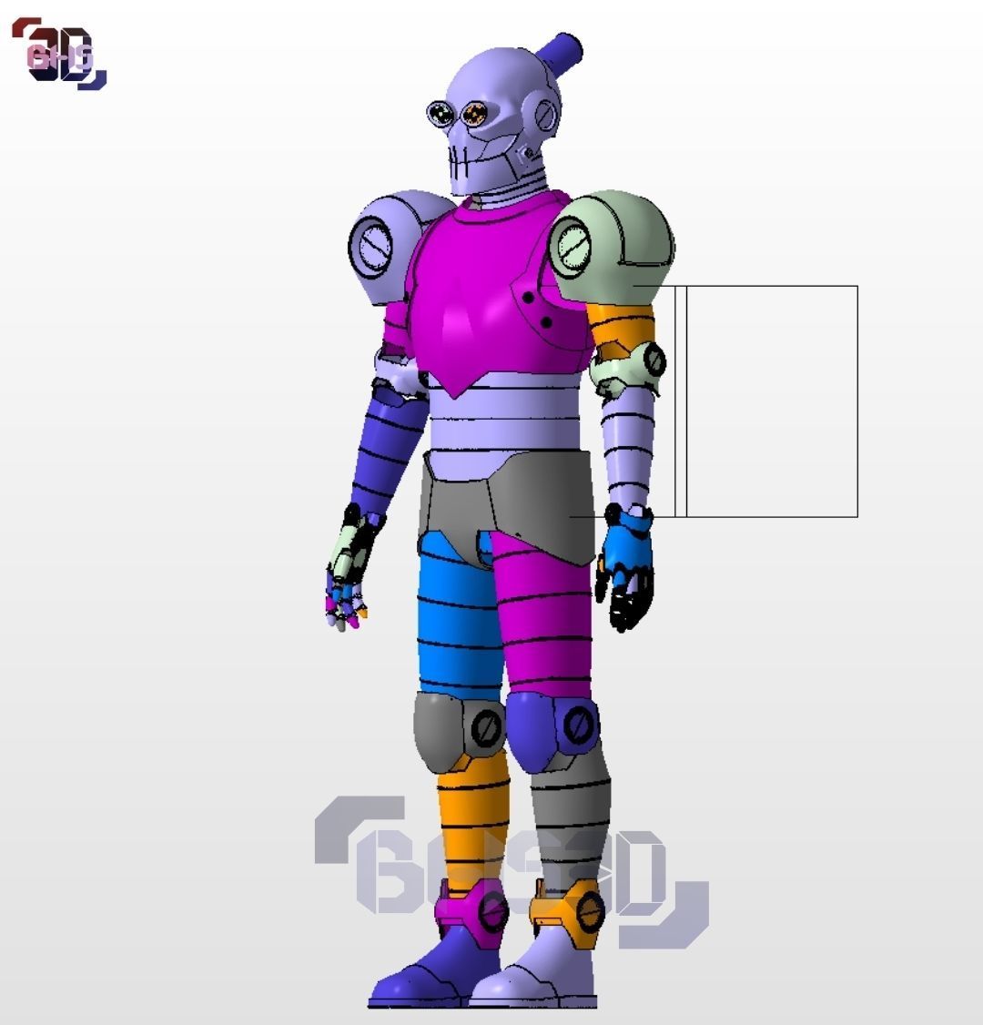 Robot Invincible Full armor 3D digital download 3D model 3D printable ...