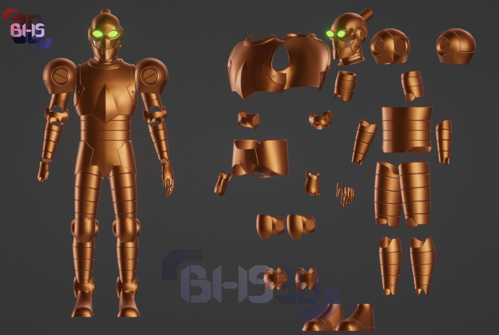 Robot Invincible Full armor 3D digital download 3D model 3D printable ...