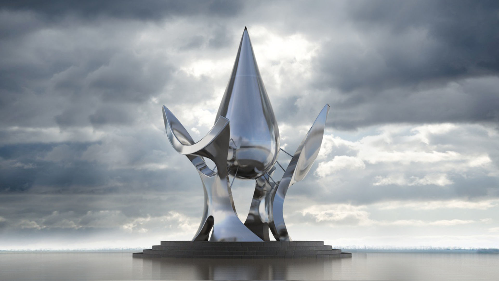 sculpture statue plaza modern Realistic exterior 3D model | CGTrader