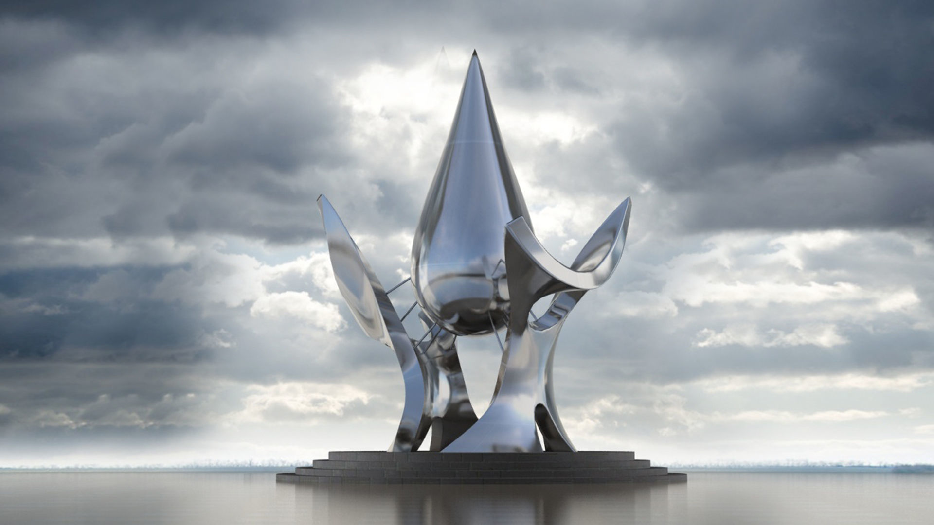 sculpture statue plaza modern Realistic exterior 3D model | CGTrader