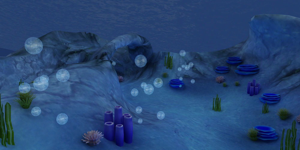 Underwater habitat sea life seascape ship reef coral 3D model | CGTrader