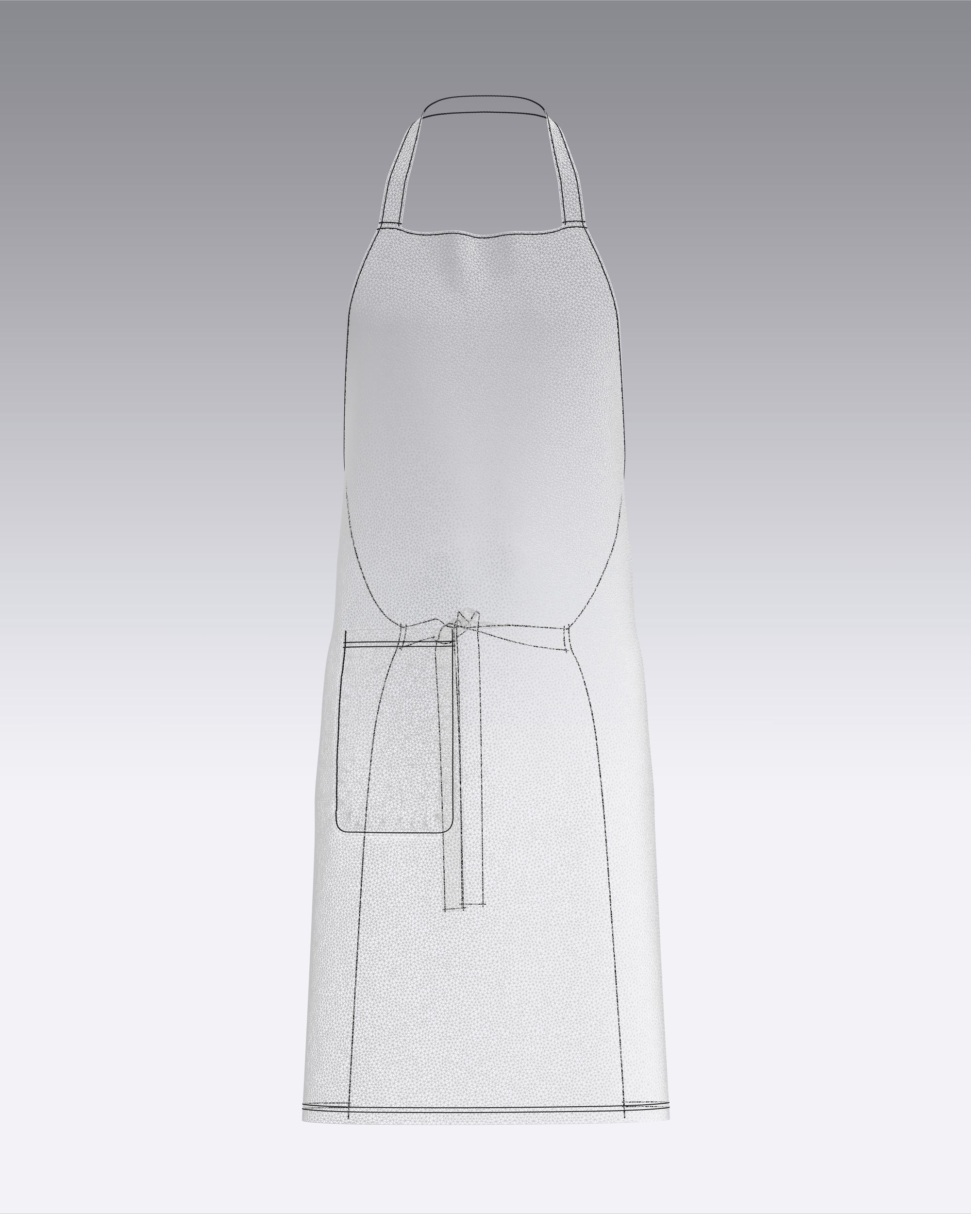 Apron Checked V3 3D model | CGTrader