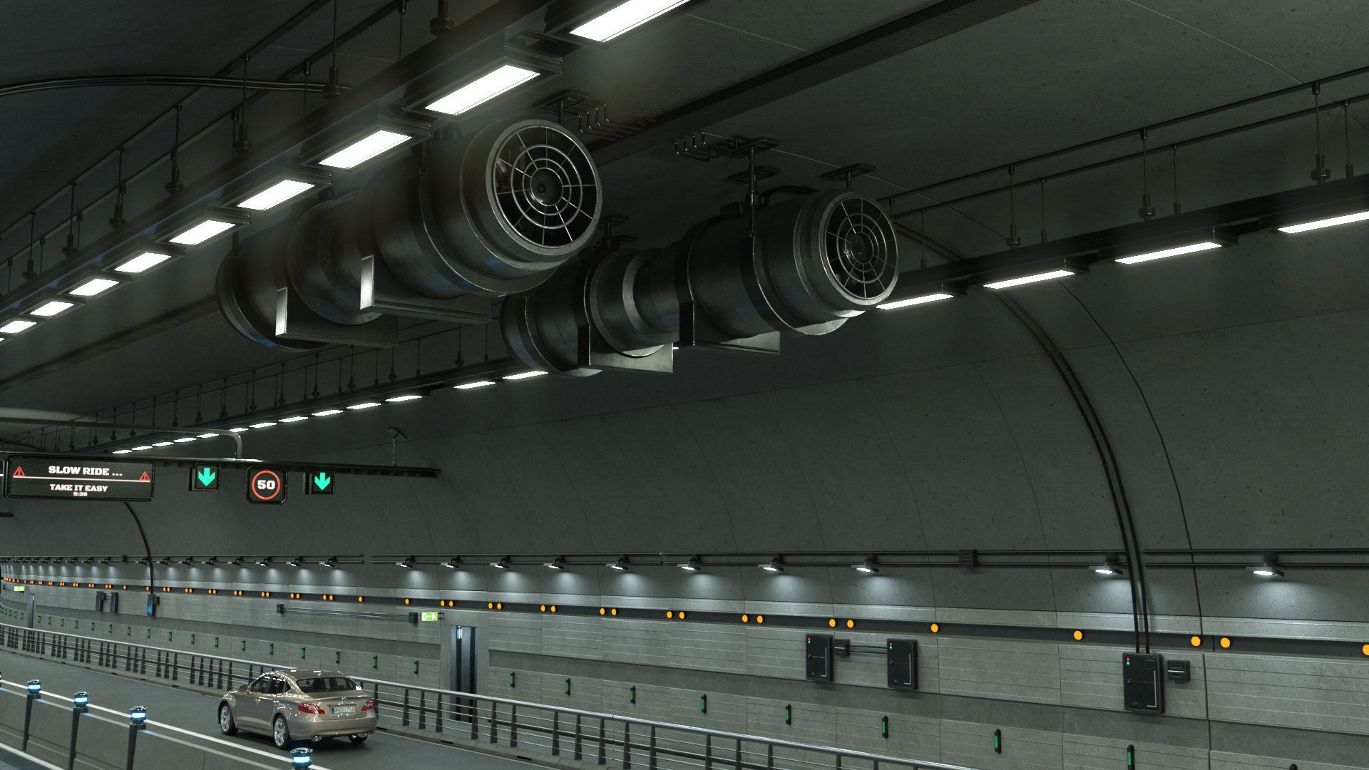 road tunnel 3D model | CGTrader