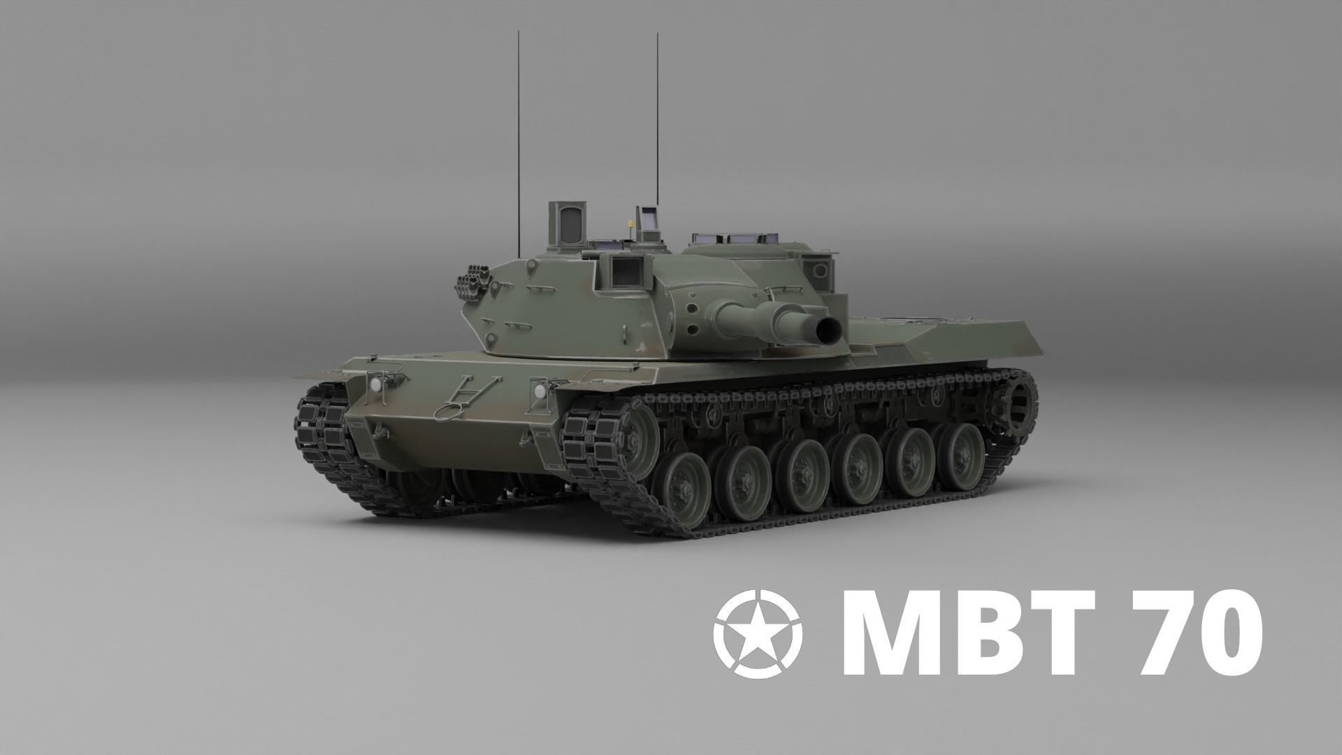 MBT 70 tank 3D model | CGTrader