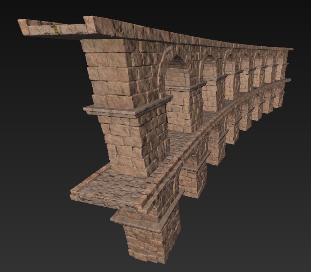 3D model Roman Aqueduct VR / AR / low-poly | CGTrader