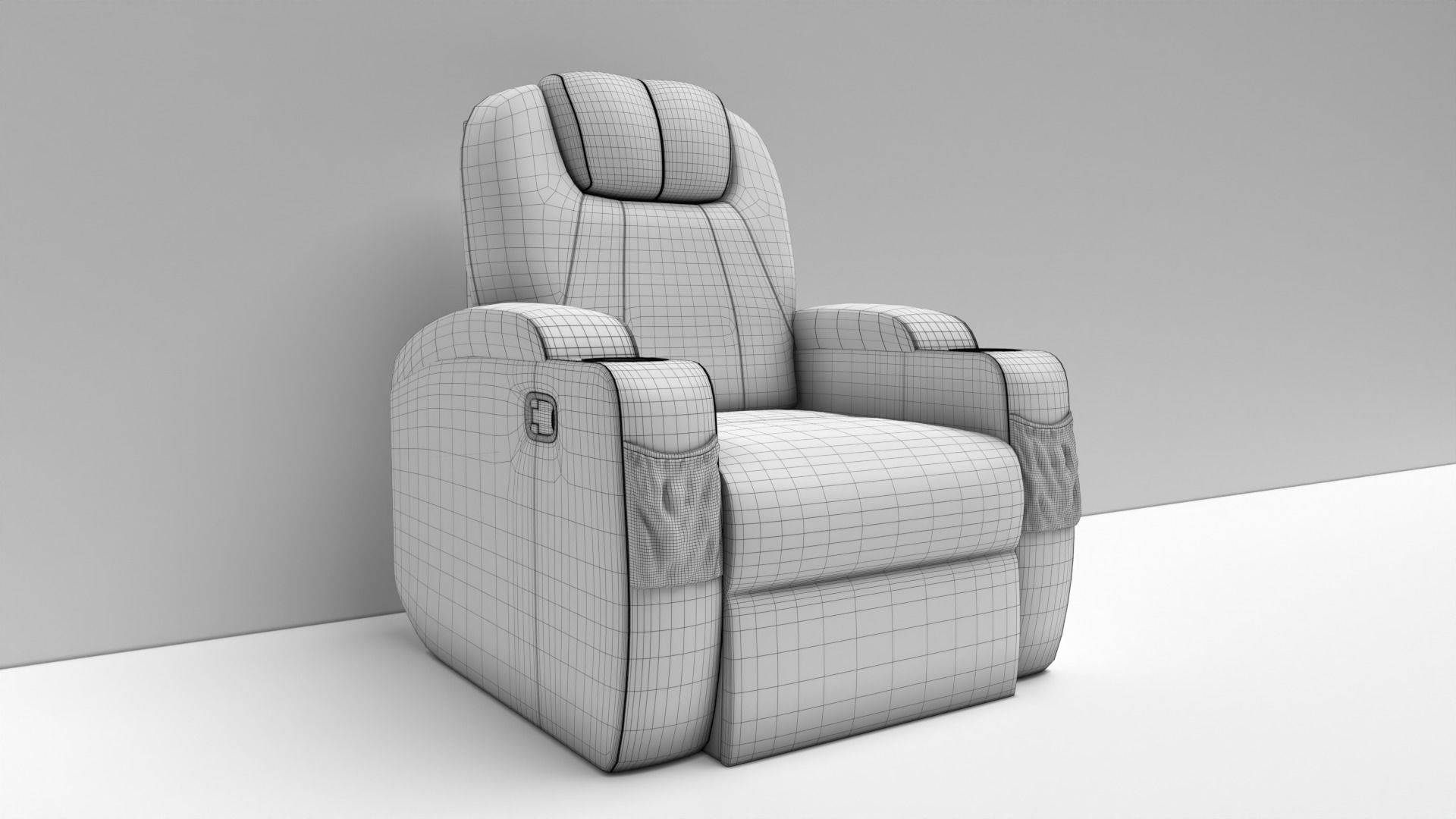Recliner sofa free 3D model | CGTrader