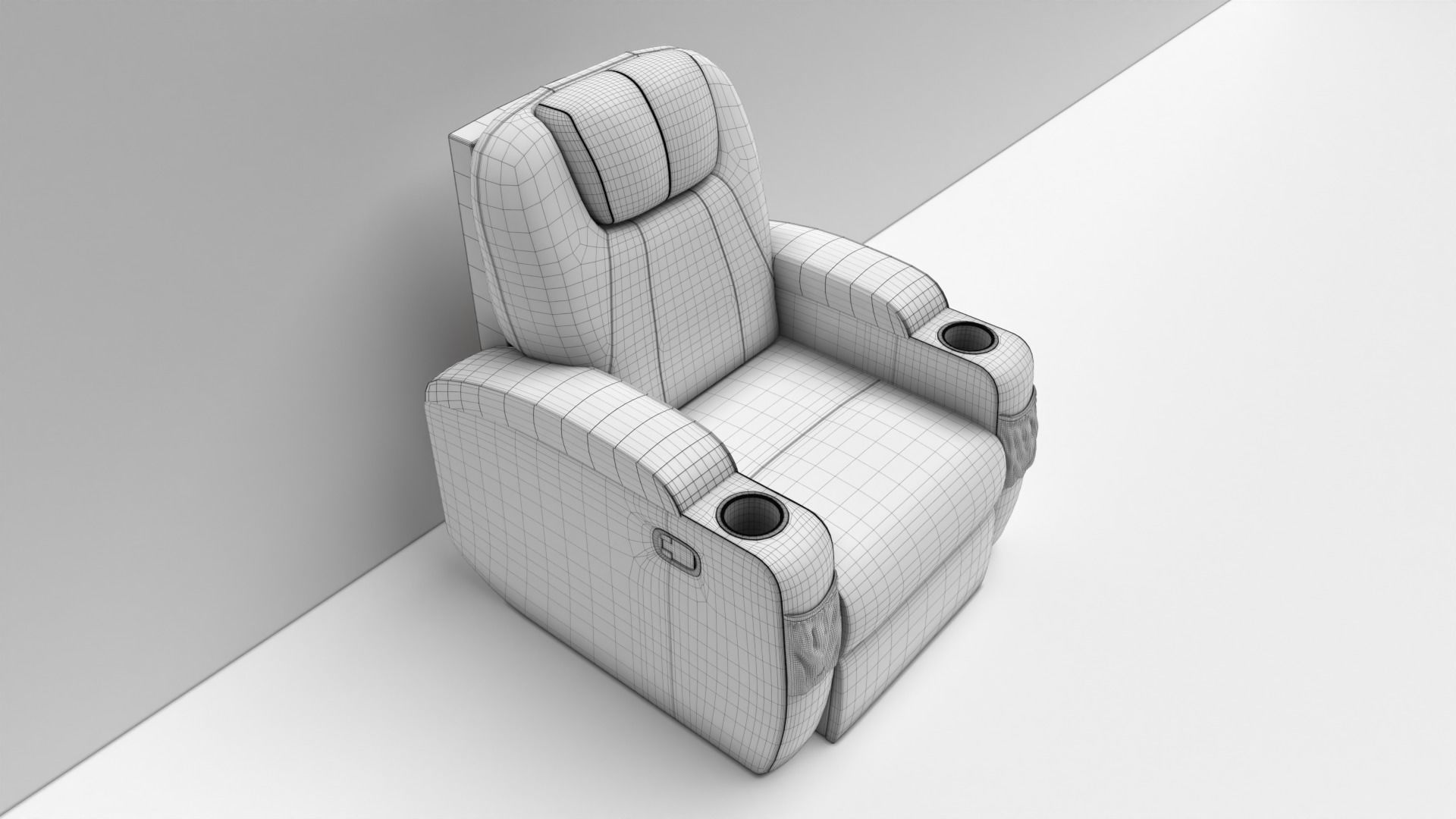 Recliner sofa free 3D model | CGTrader